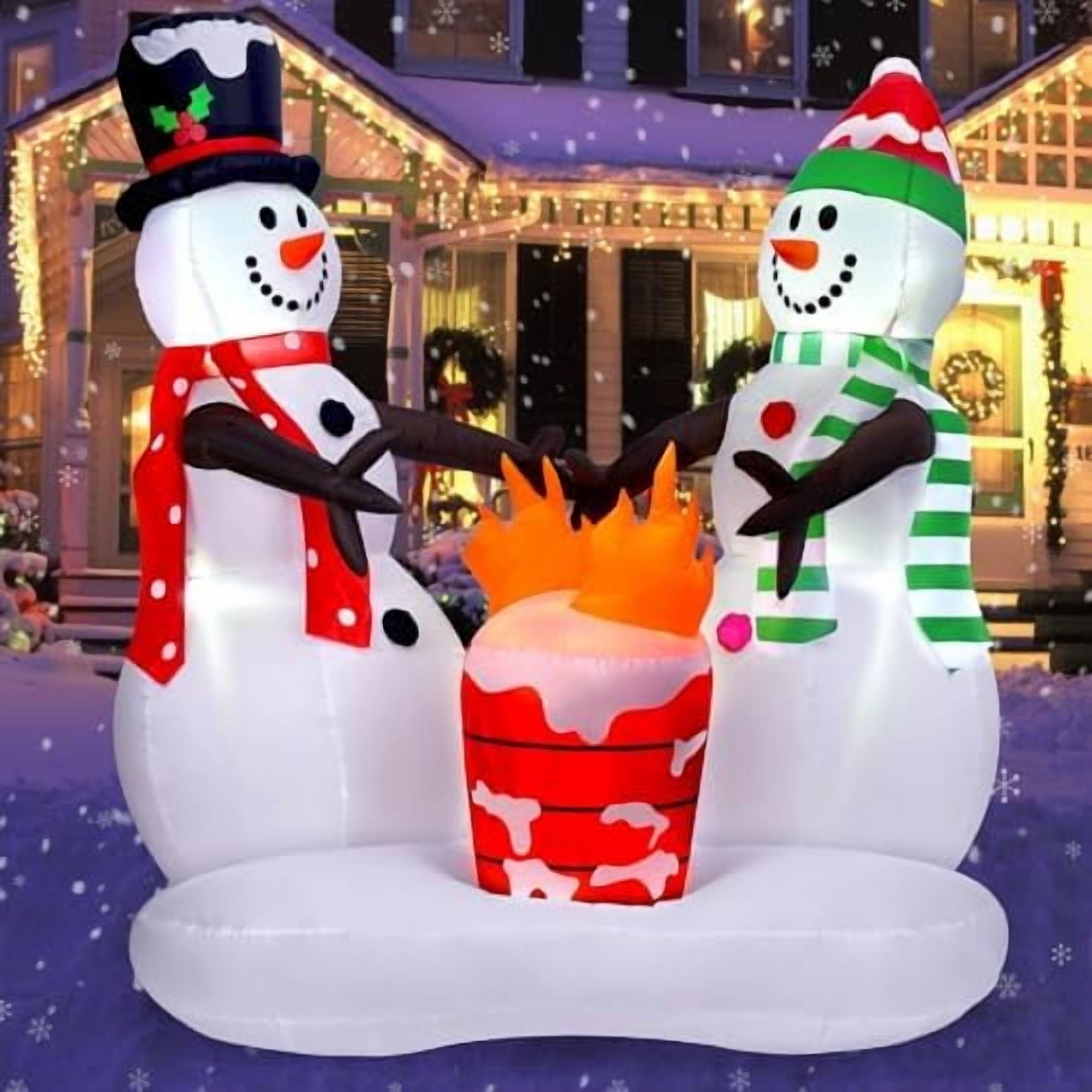 Outdoor Christmas Decoration, 8FT Inflatable Christmas Snowmen with ...
