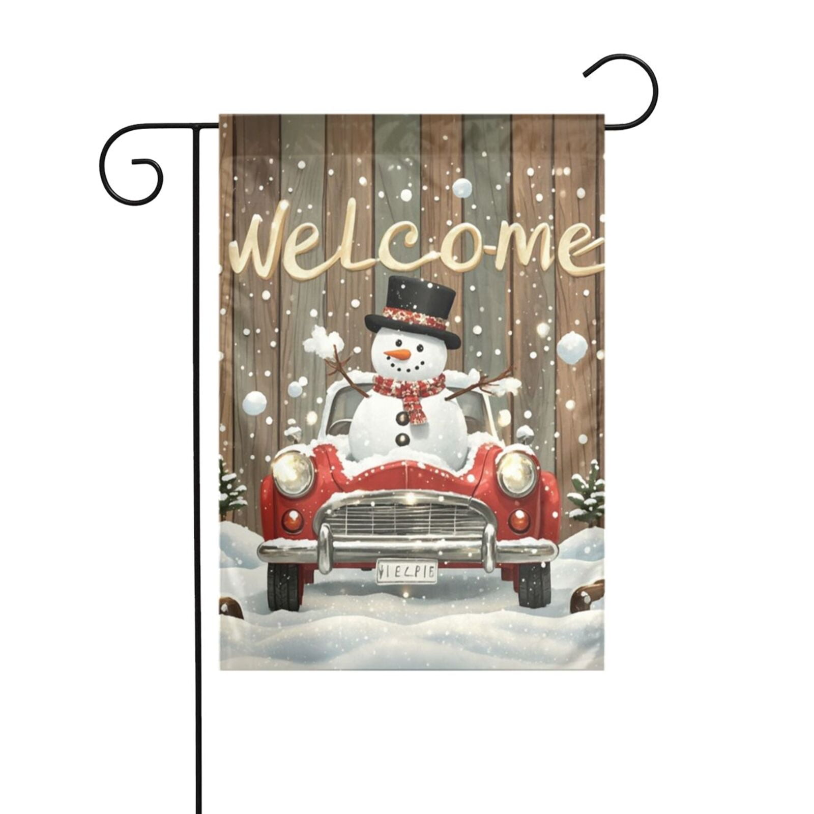 Outdoor Christmas Decorations Flag ,Snowman Christmas Yard Decorations ...