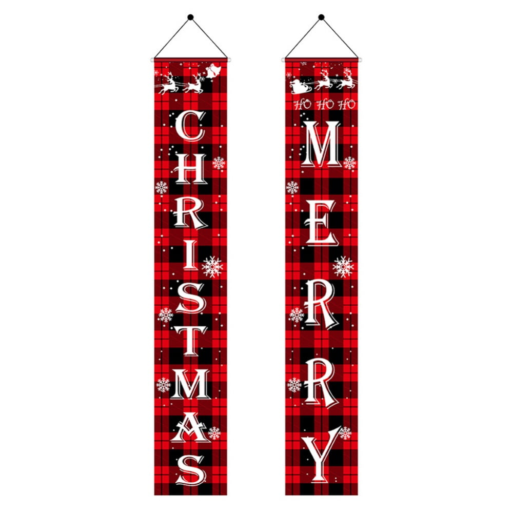 Outdoor Christmas Decorations for Home,Red Buffalo Check Plaid Signs ...
