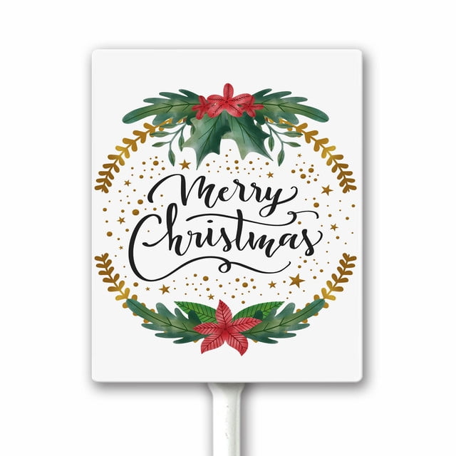 Outdoor Christmas Decorations, Christmas Yard Sign with Stake, Merry ...