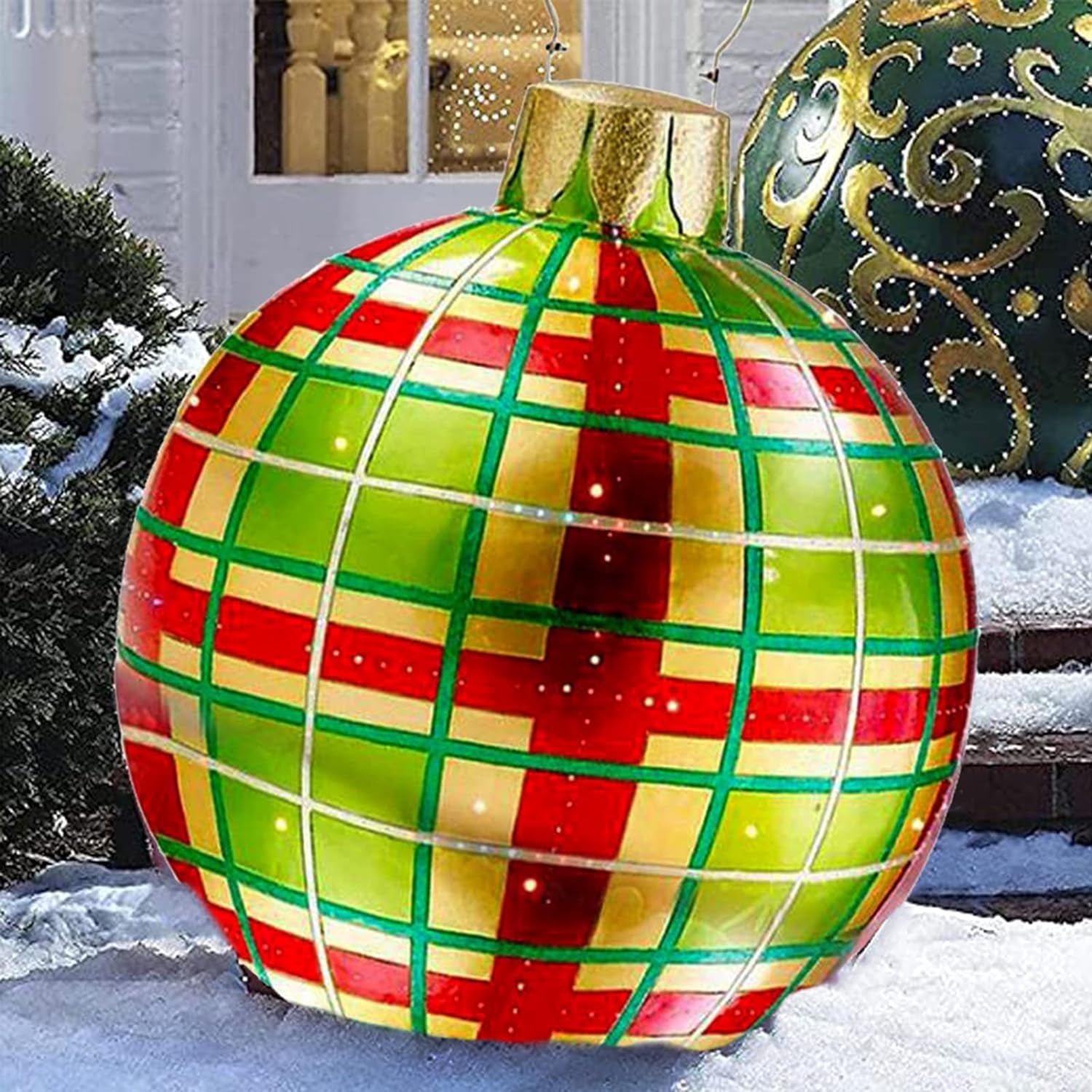 Outdoor Christmas Inflatable Decorated Ball Made of PVC,23.6 Inch Giant ...