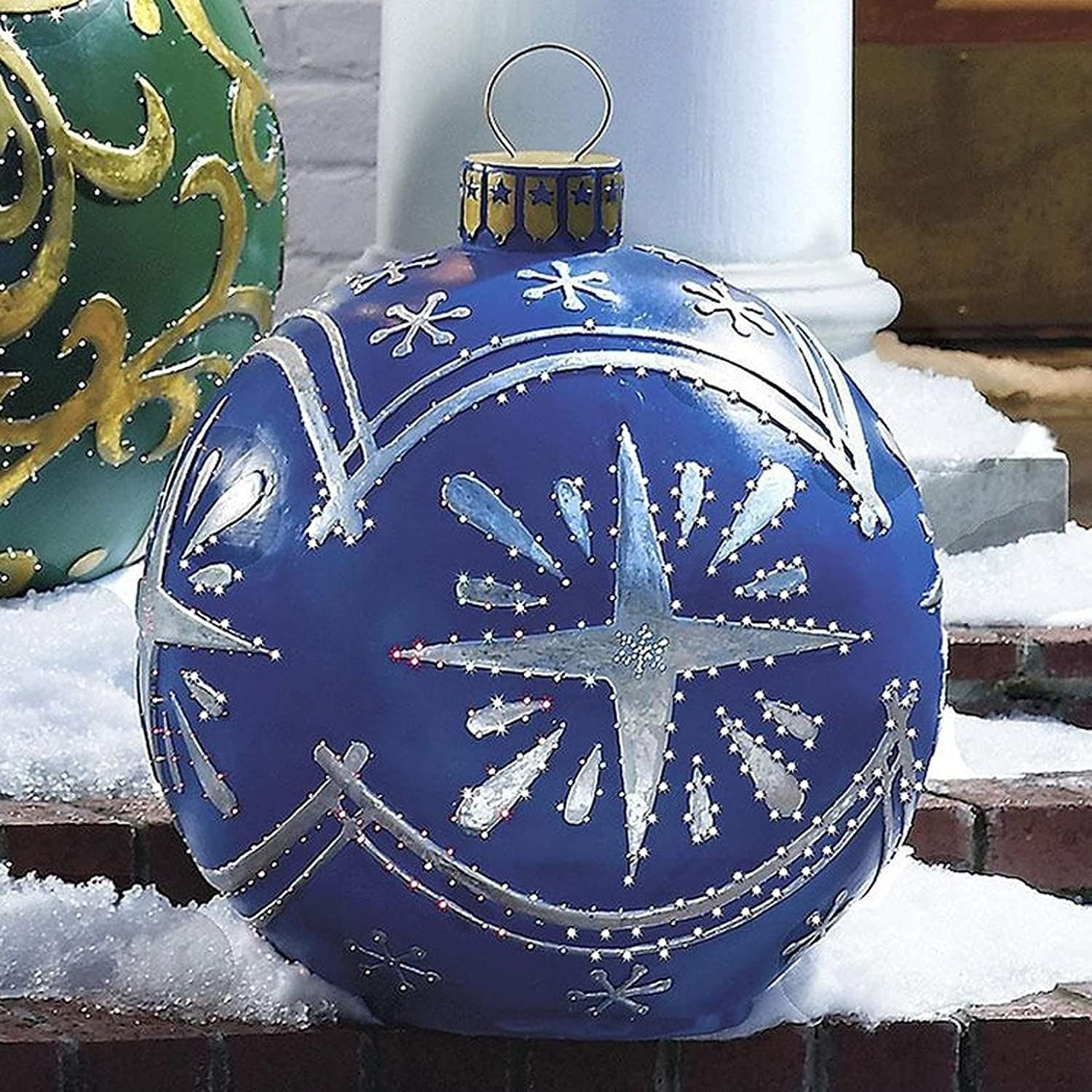 Outdoor Christmas Inflatable Decorated Ball Made PVC Giant Light Glow ...