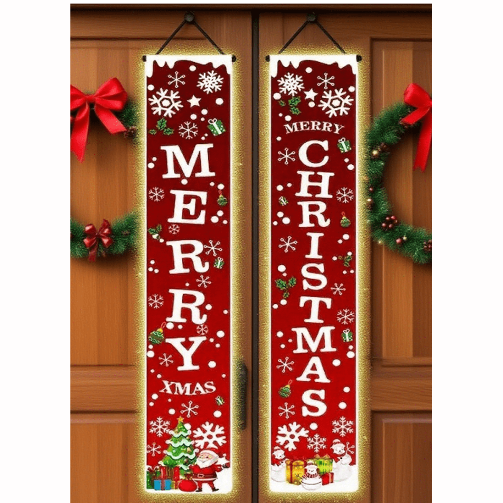 Outdoor Christmas, Joy Sign Christmas Outdoor, Christmas Porch Banners ...