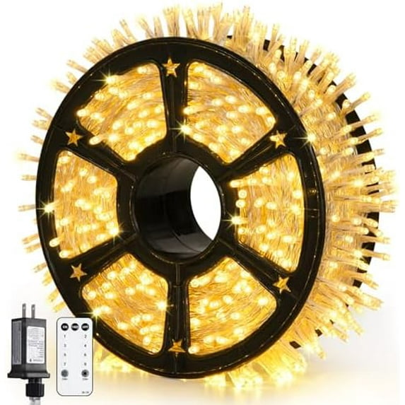 Outdoor Christmas Lights Plug in: 315ft 1200 LED Christmas Tree Lights ...