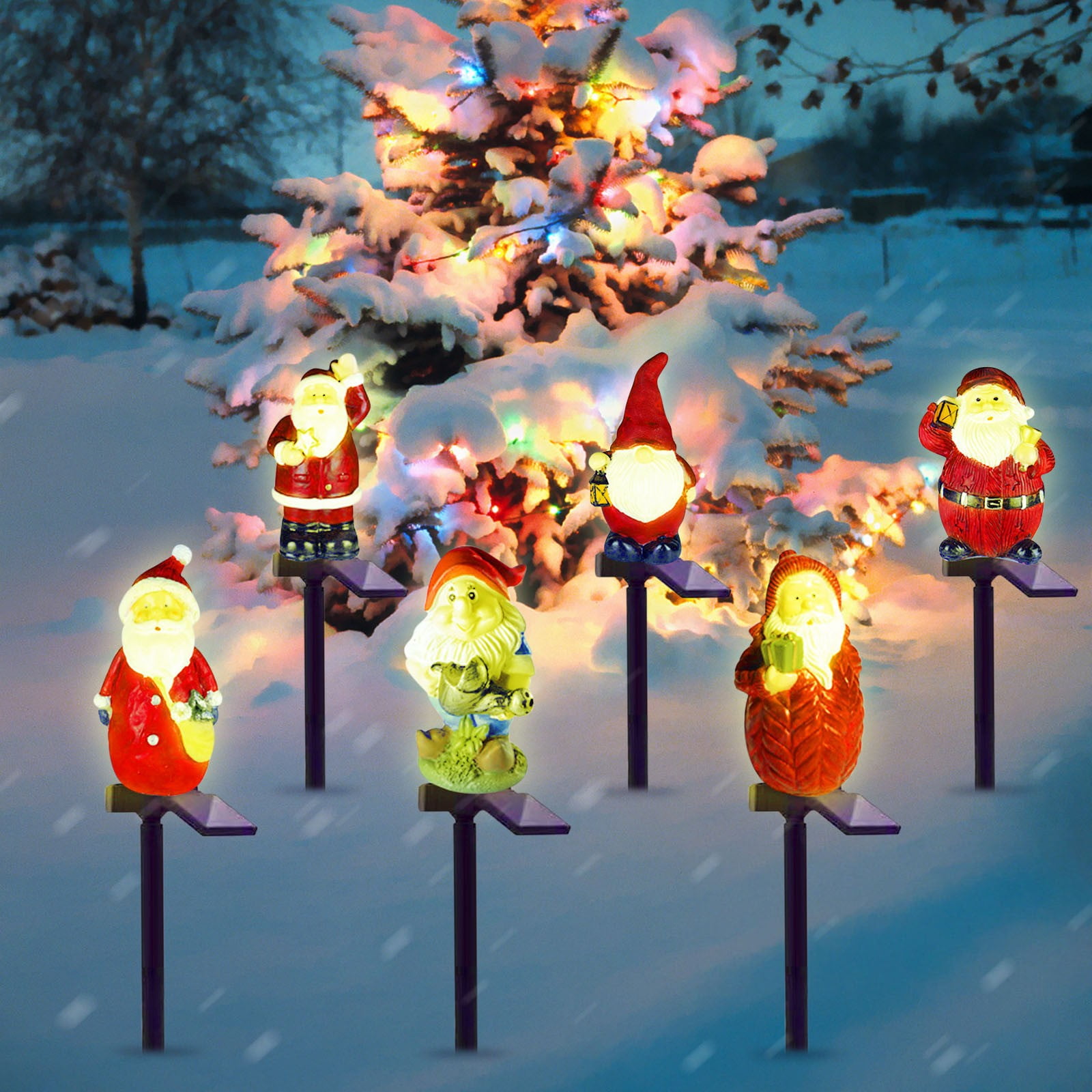 Outdoor Christmas Lights, XGFHYJEH C9 LED Solar Christmas Lights near ...