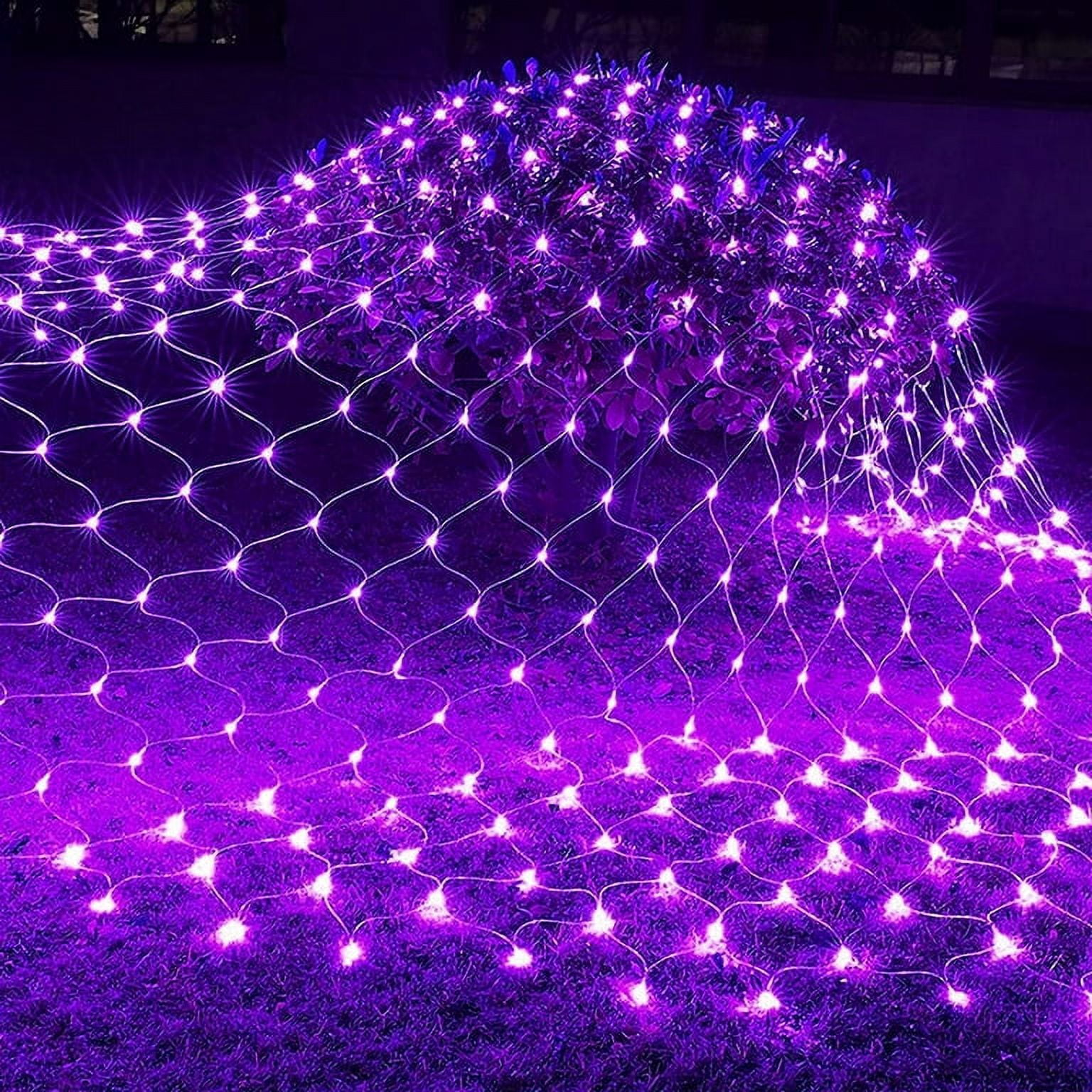 Outdoor Halloween Net Lights, 4.9FT x 4.9FT 96 LED Fairy String Light ...