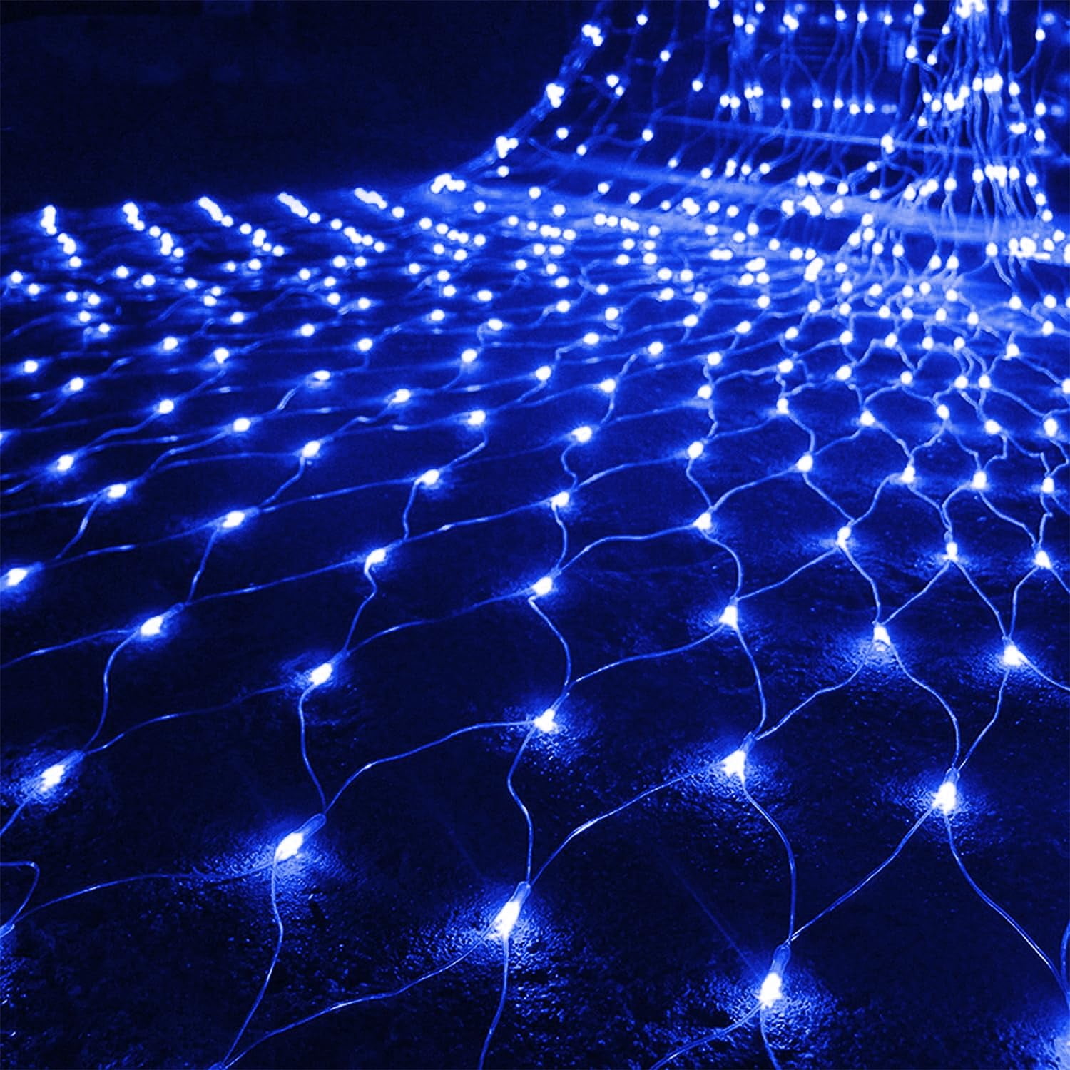 Outdoor Christmas Net Lights, 9.84FT x 6.56FT 96LED Mesh String Light ...