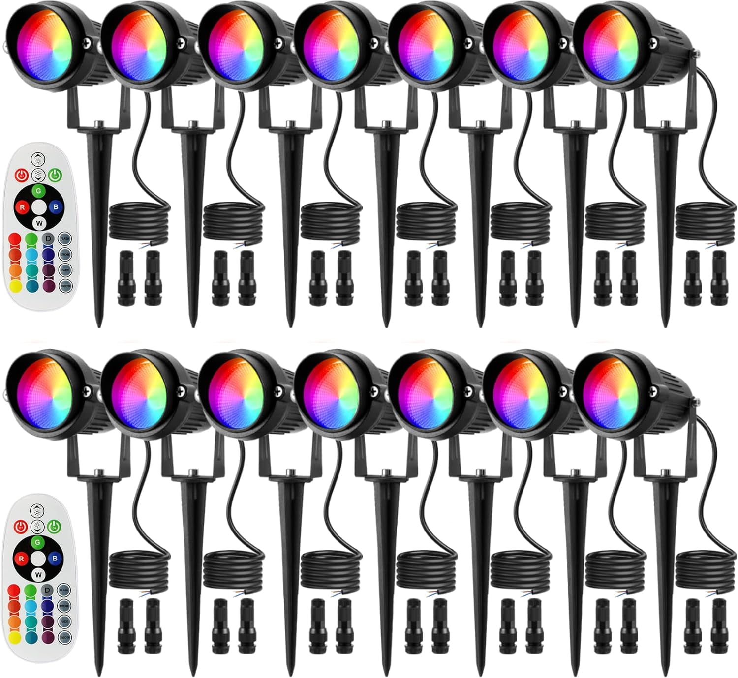 Outdoor Christmas Spotlights: Low Voltage RGB Color Changing LED ...