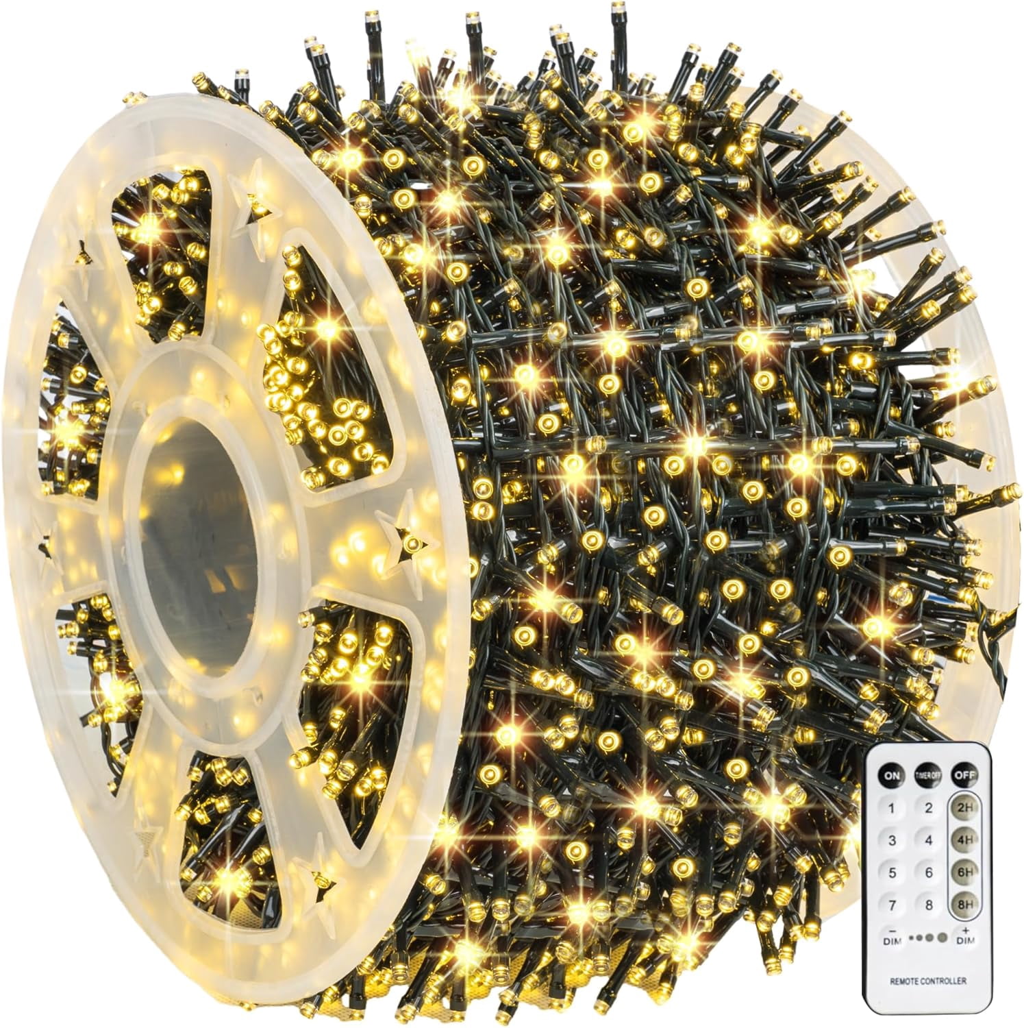 Outdoor Christmas String Lights, 1000 LED 328 FT Plug in Fairy Light ...