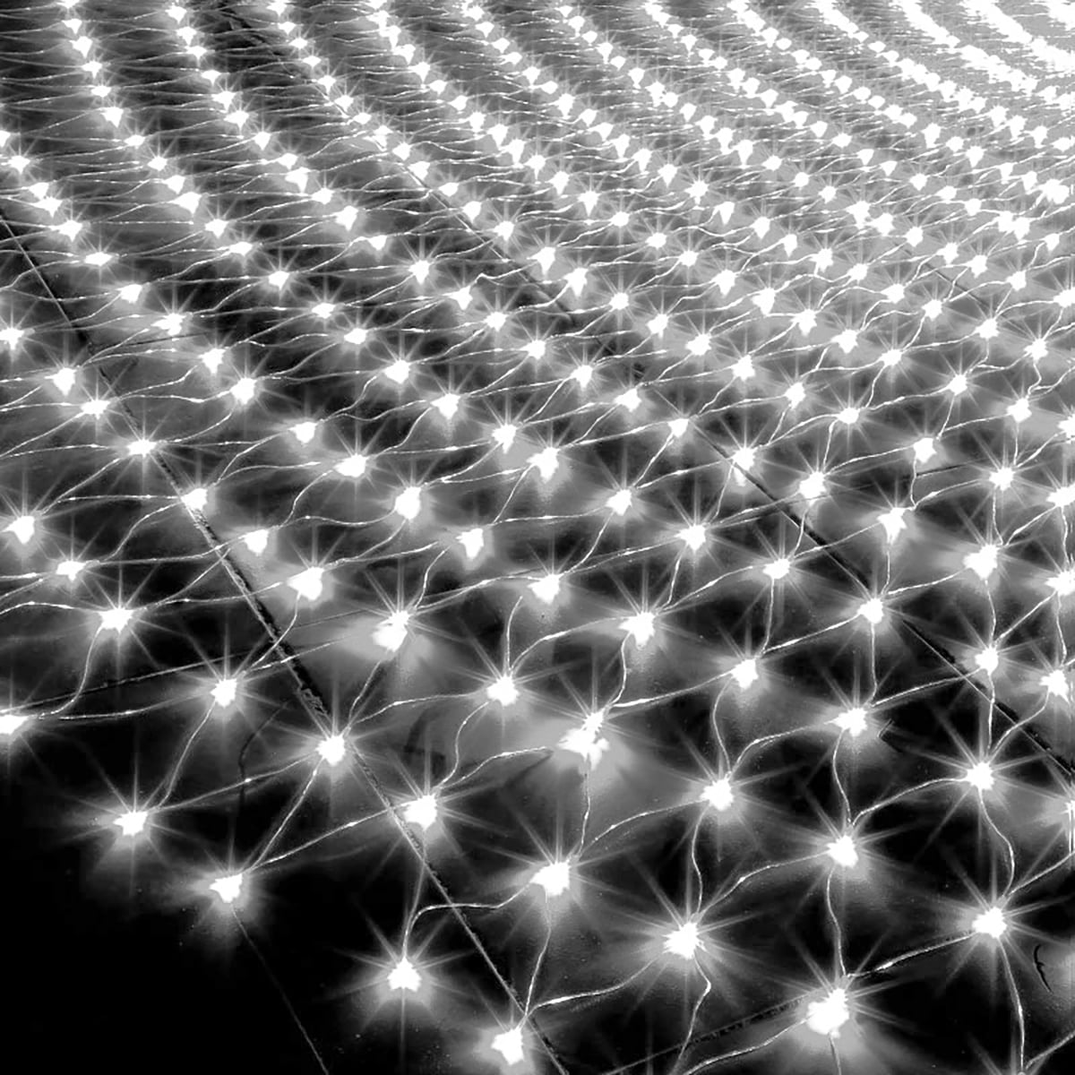 Bincy Outdoor Christmas White Net Lights, 5ft x 5ft, 96 LED, 8 Twinkle ...