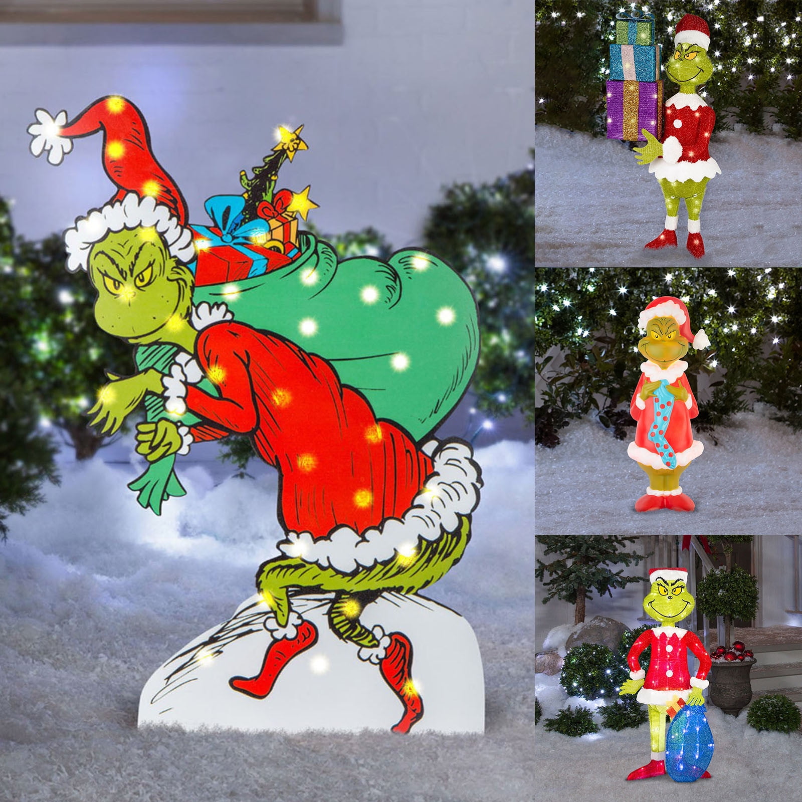 Outdoor Christmas Yard Decorations - Grinch Stealing Christmas Decor ...