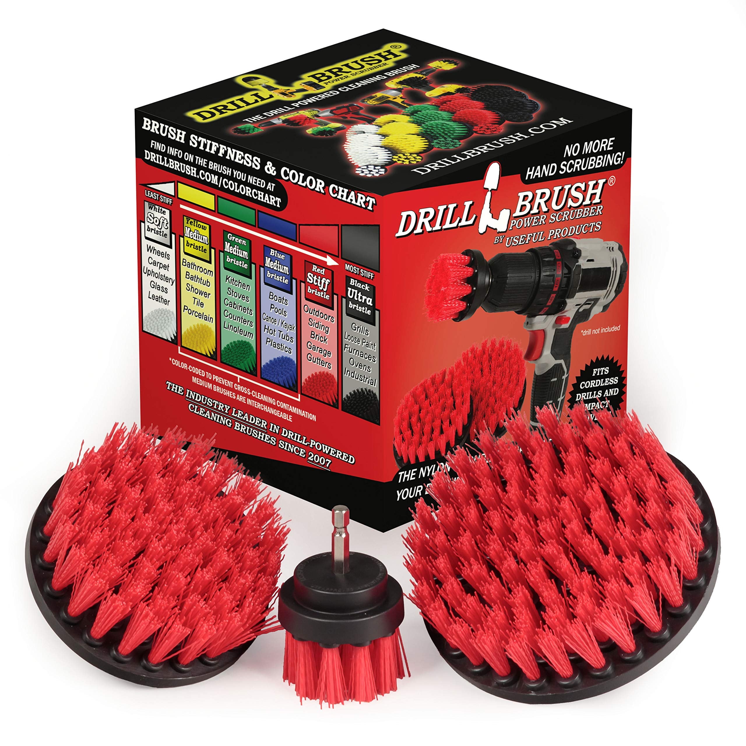 Outdoor Cleaning Supplies - Outdoor Drill Power Scrub Brush Kit - Bird ...