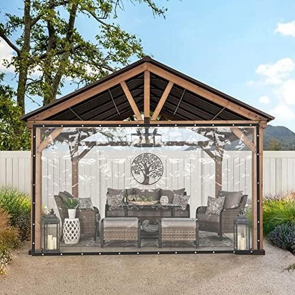Outdoor Clear Tarp Curtain, Clear Vinyl Tarp for Patio PVC Outdoor ...