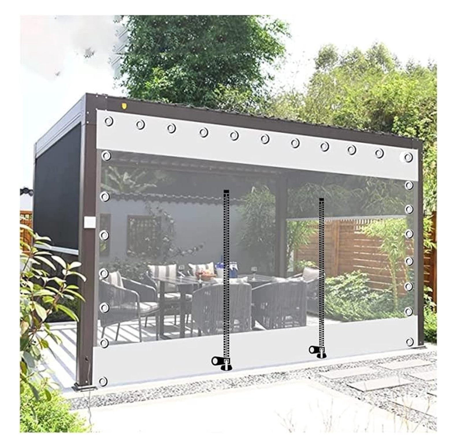 Outdoor Clear Waterproof Tarpaulin Curtains, Weatherproof PVC Tarpaulin ...