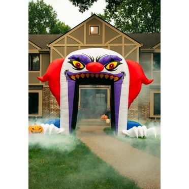 Pre-Lit 12FT Inflatable Haunted House Archway Tunnel for Halloween ...