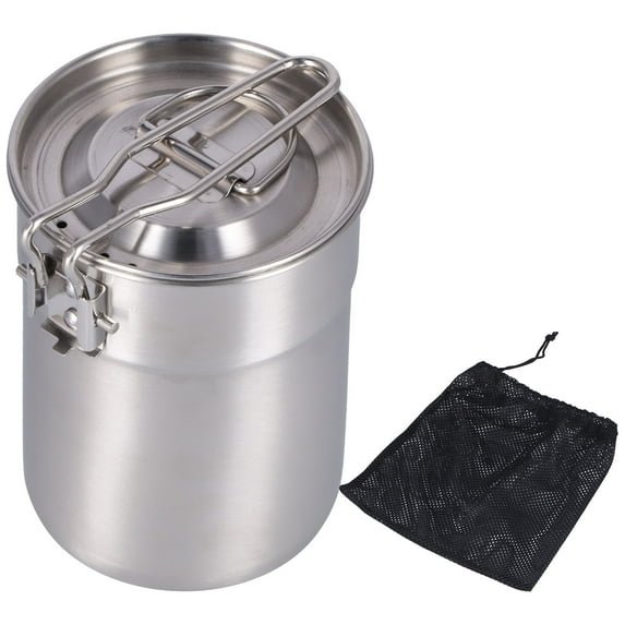 Outdoor Coffee Maker, 1L Camping Coffee Pot with Foldable Handle Lid ...