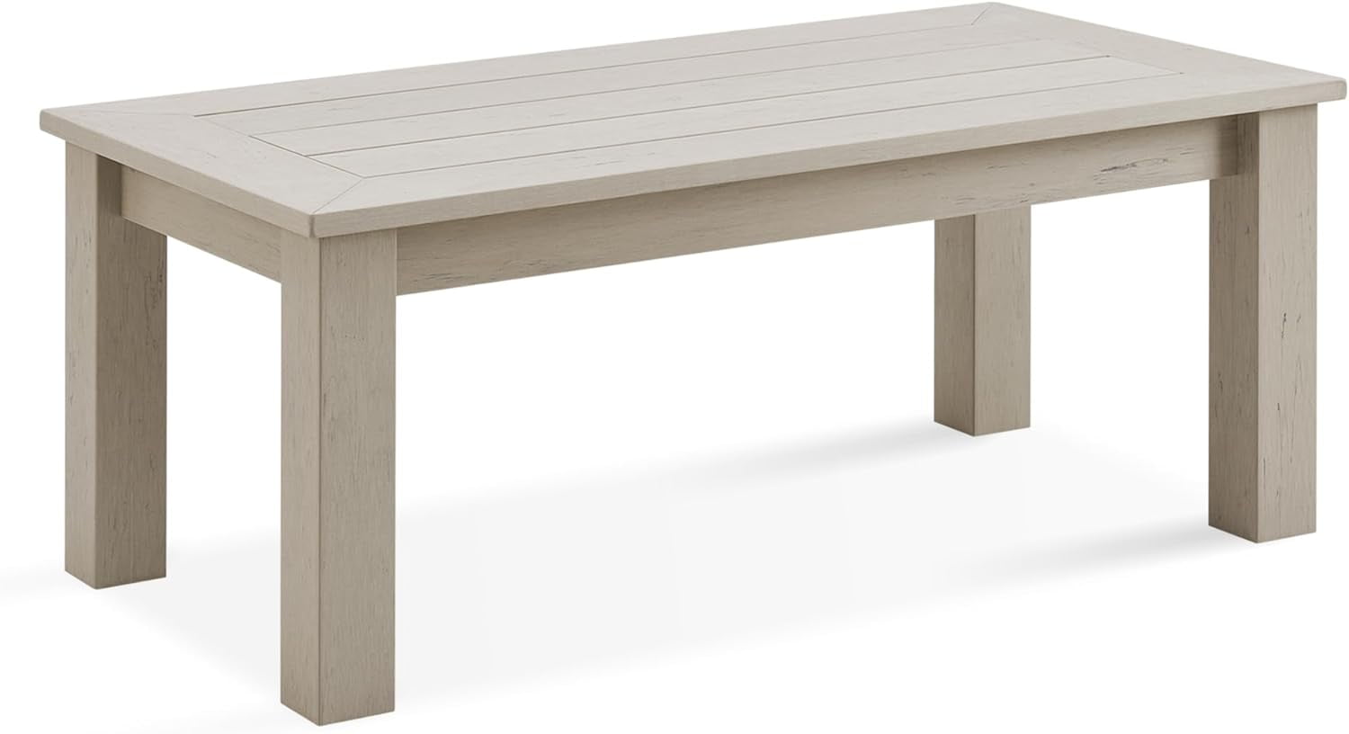 Outdoor Coffee Table, 47.2" Poly Lumber Modern Rectangle Large coffee ...