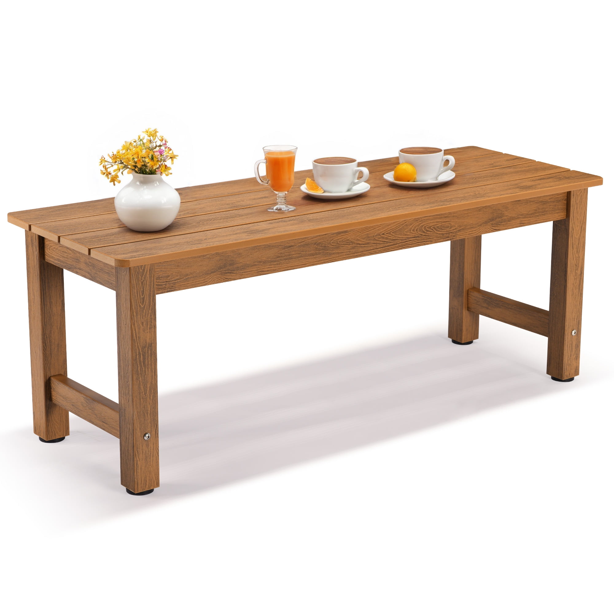 Outdoor Coffee Table Rectangle Patio Table,HDPS Patio Coffee Table for ...