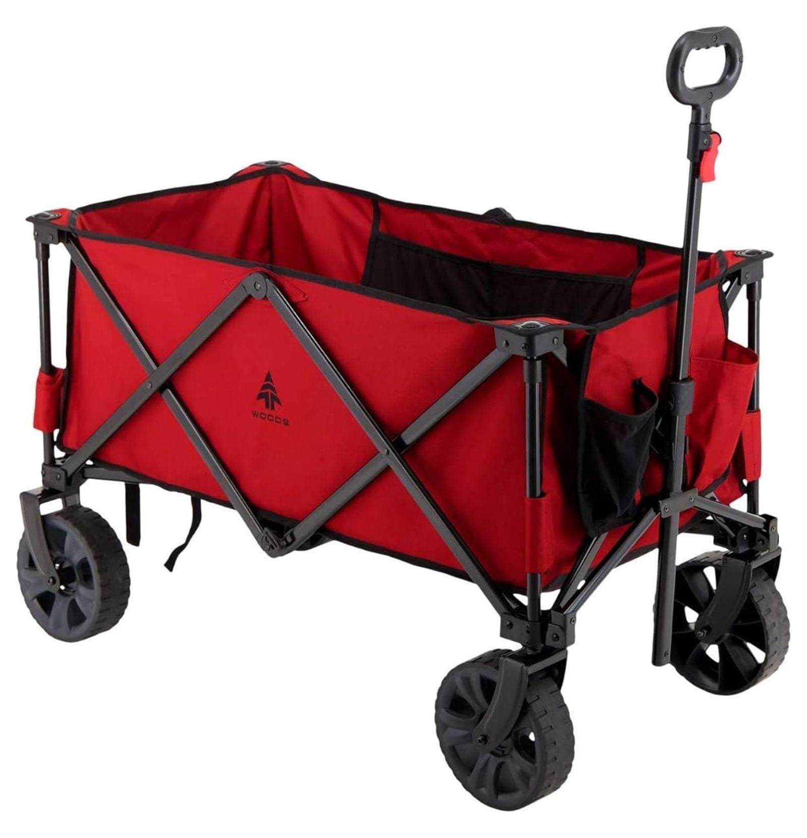 Outdoor Collapsible Folding Garden Utility Wagon Cart with 225 Pound ...