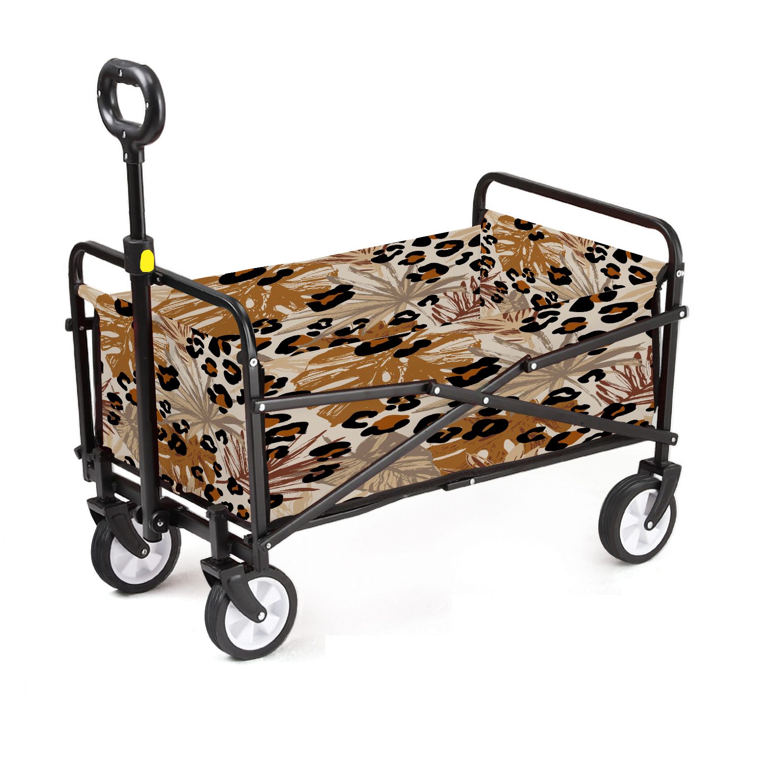 Outdoor Collapsible Wagon Abstract tropical leaves grunge leopard ...