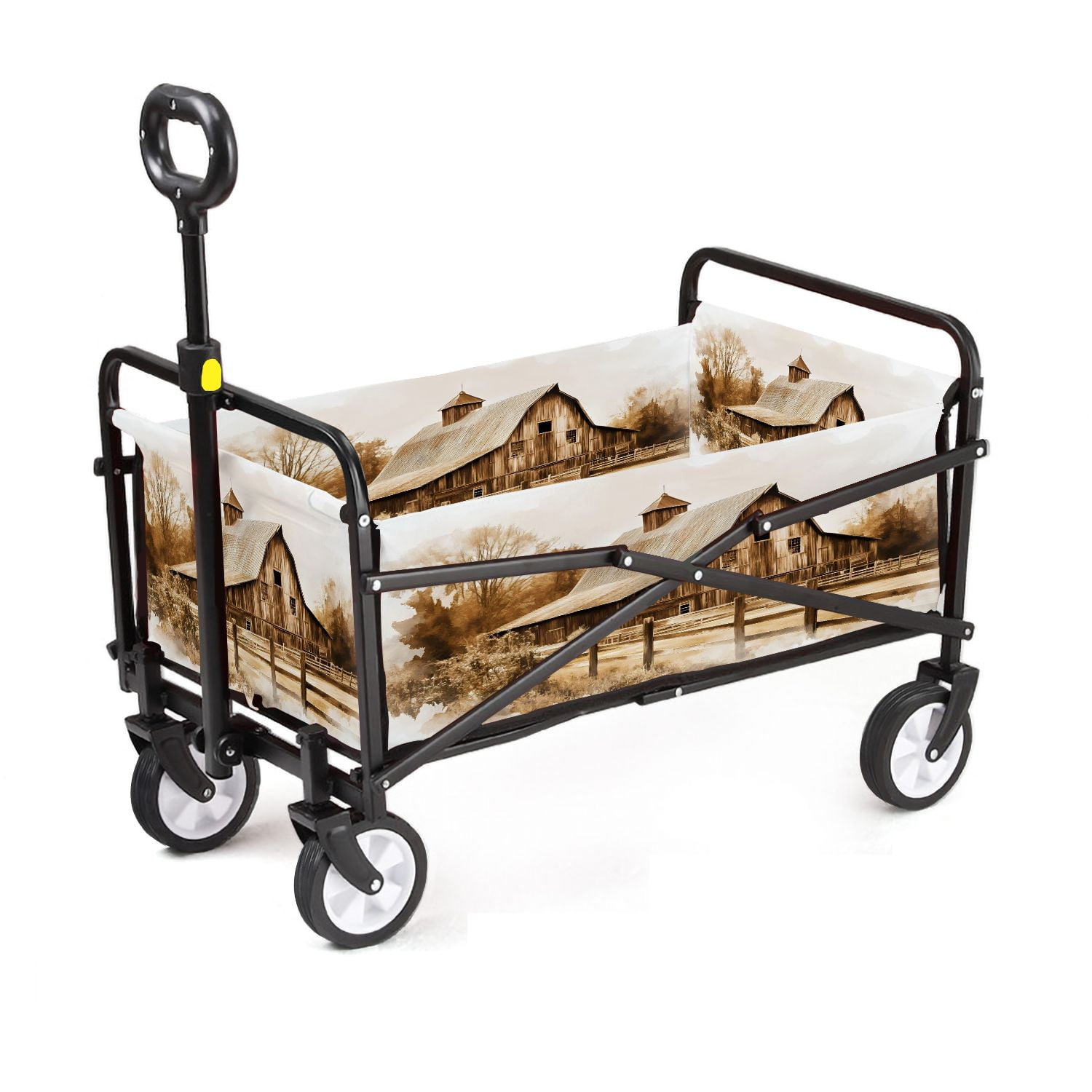 Outdoor Collapsible Wagon Barn Retro Watercolor Farmhouse Vintage ...