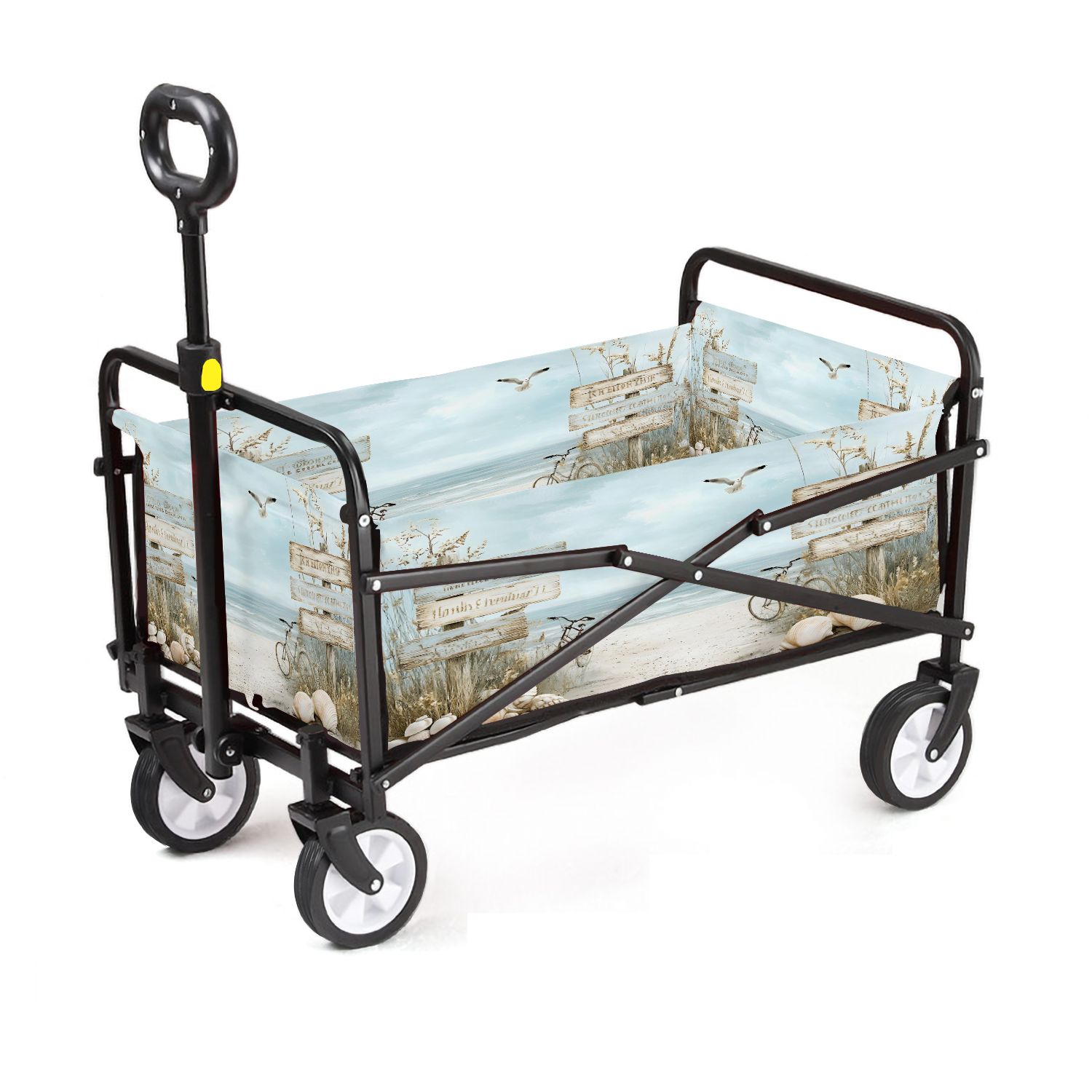 Outdoor Collapsible Wagon Bathroom Wall Art Beach Sea Seashell Ocean ...