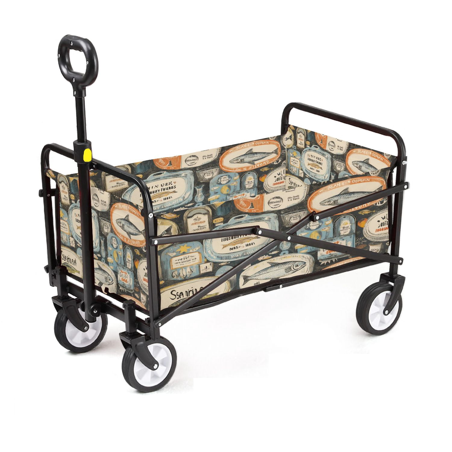 Outdoor Collapsible Wagon Blue Sardine Tins Sardine Cans Fish Labels ...