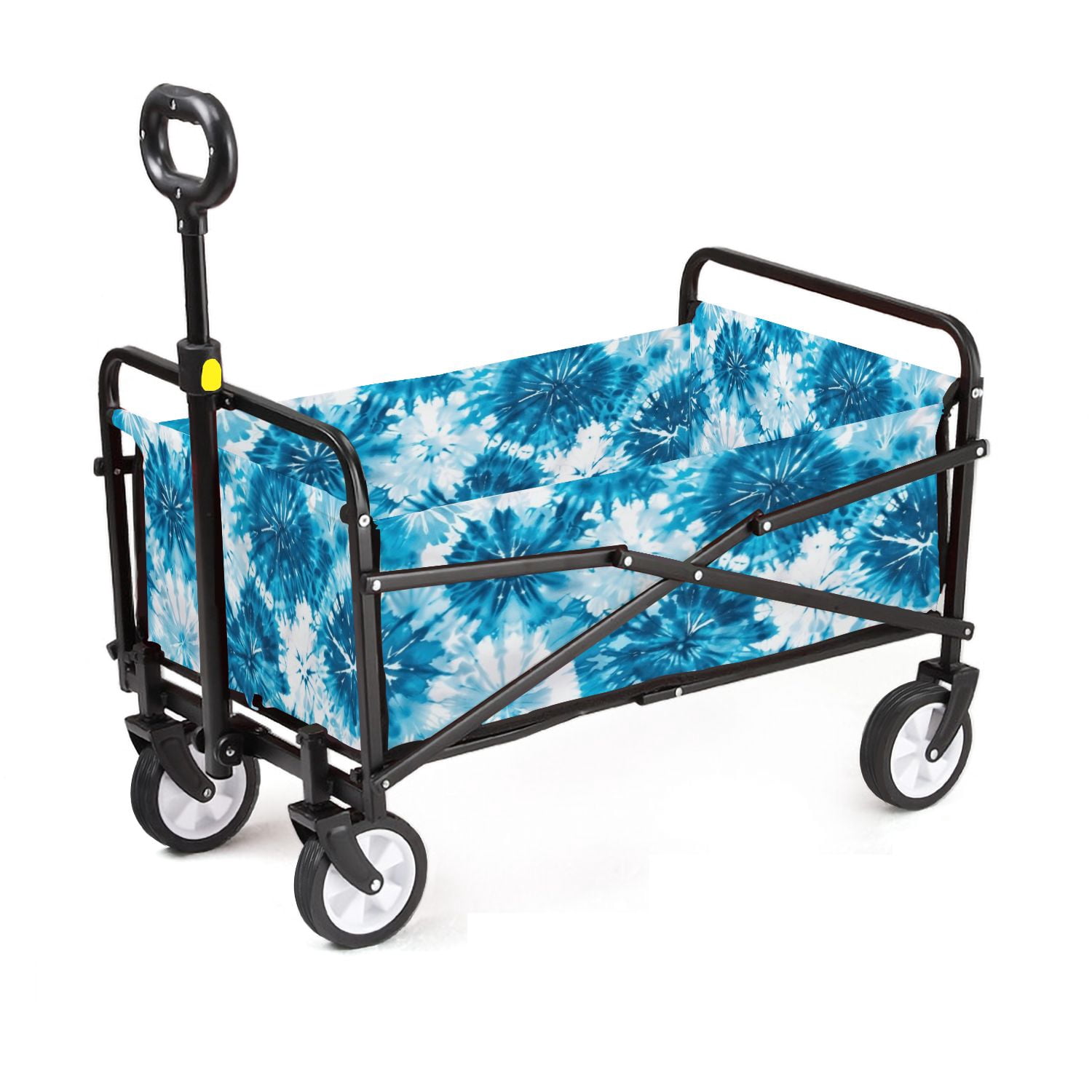 Outdoor Collapsible Wagon Blue white Fabric Tie Dye Pattern Ink ...