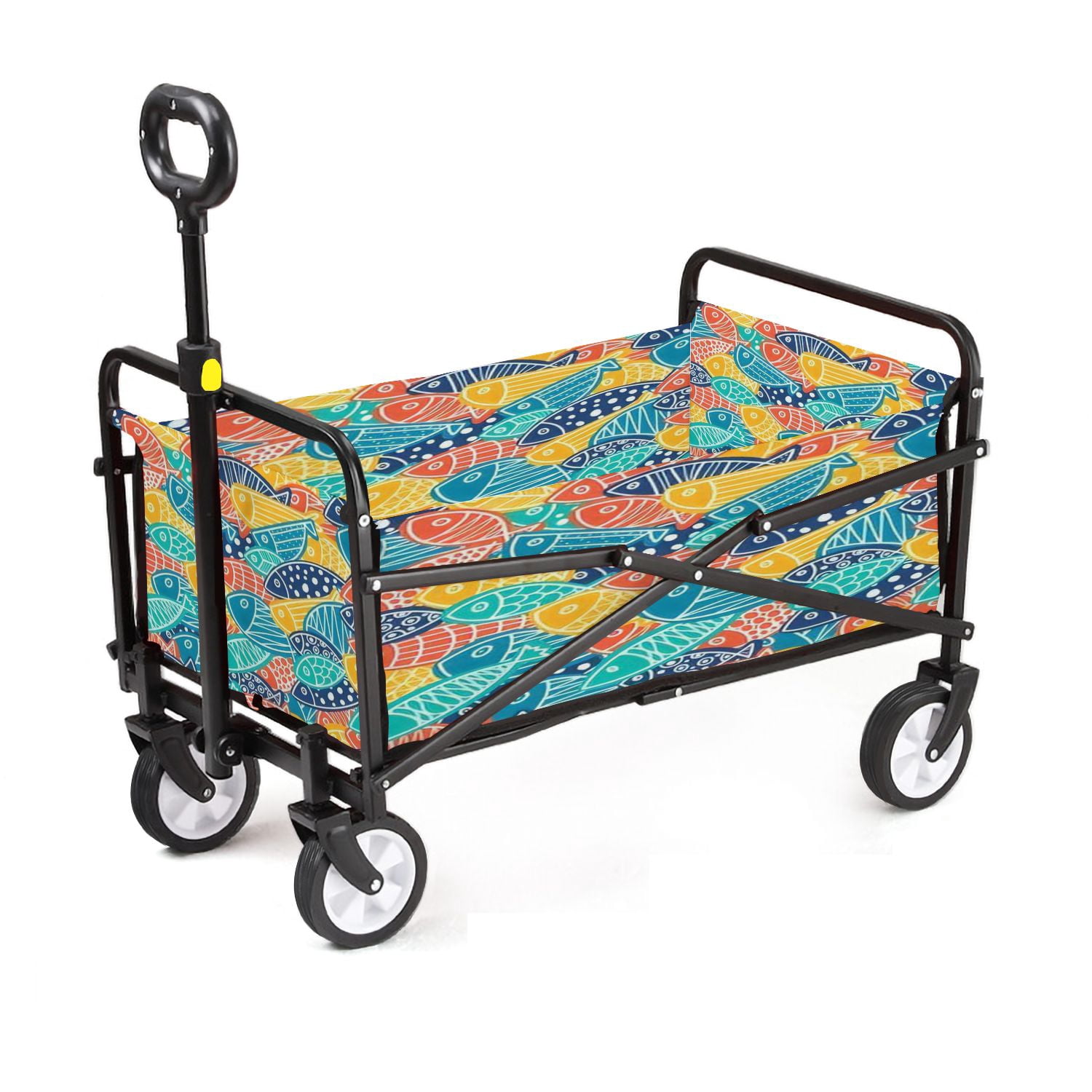 Outdoor Collapsible Wagon Colorful fish Seamless pattern cute ...