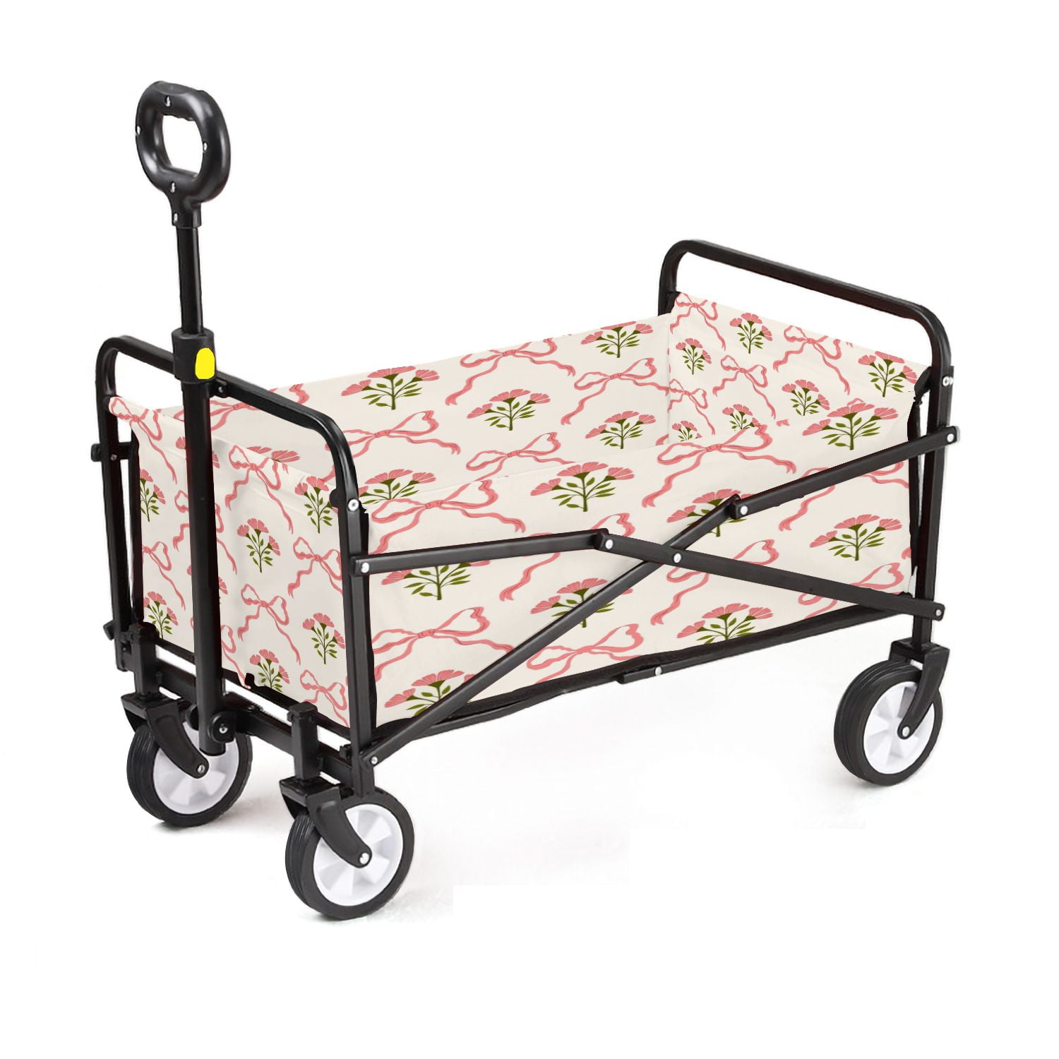 Outdoor Collapsible Wagon Coquette trellis floral seamless bows ribbons ...