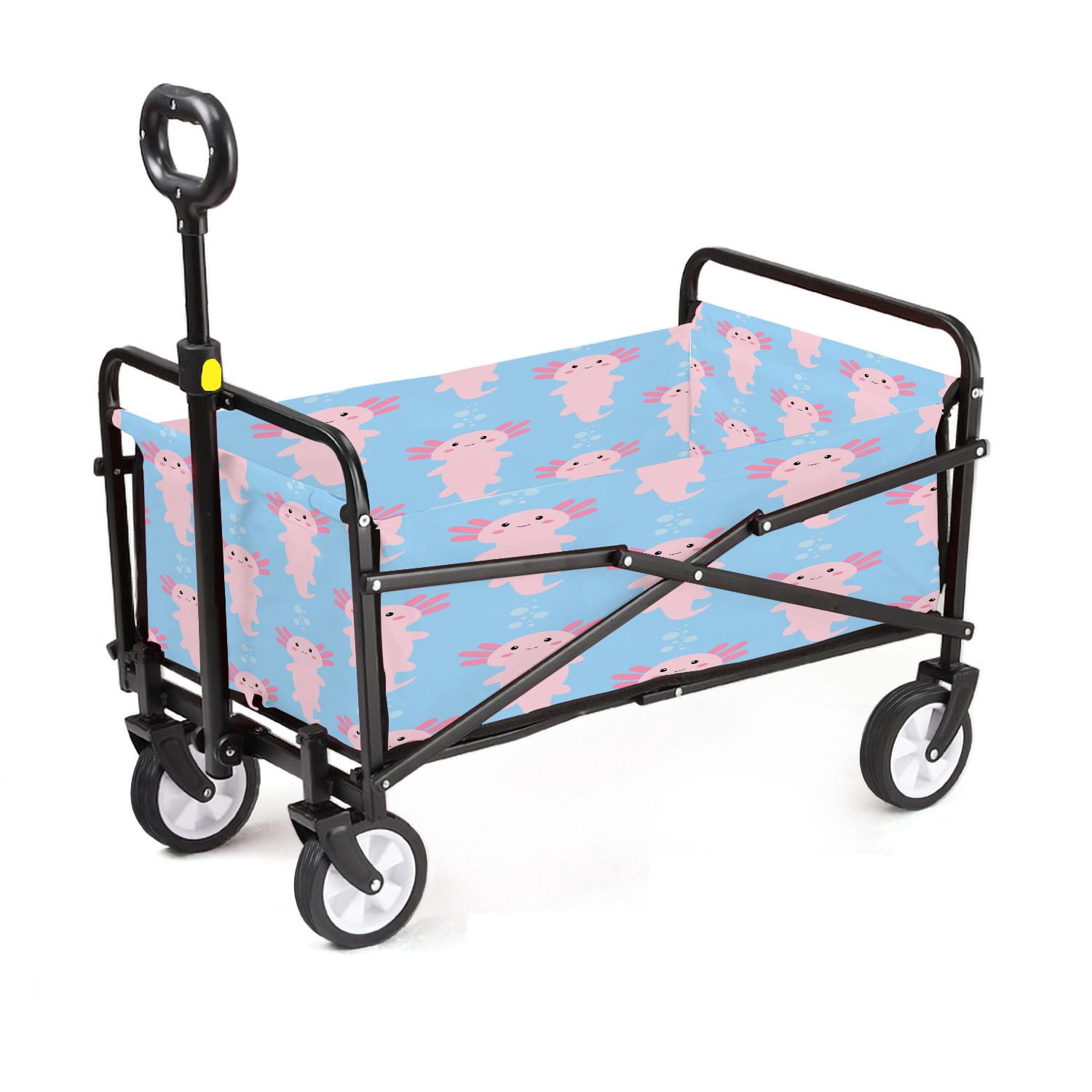 Outdoor Collapsible Wagon Cute cartoon axolotl Seamless pattern Camping ...