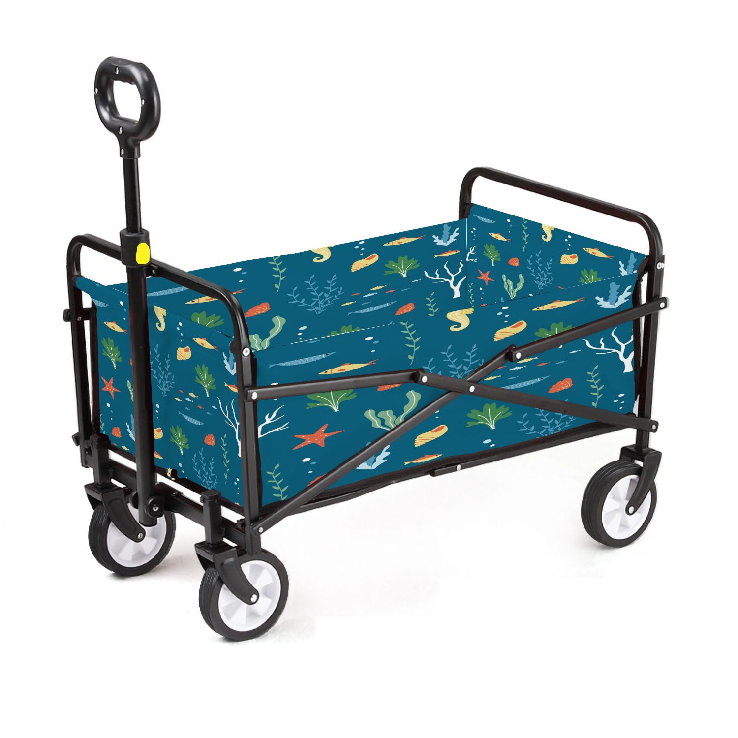 Outdoor Collapsible Wagon Cute coral reef school fish seahorse starfish ...