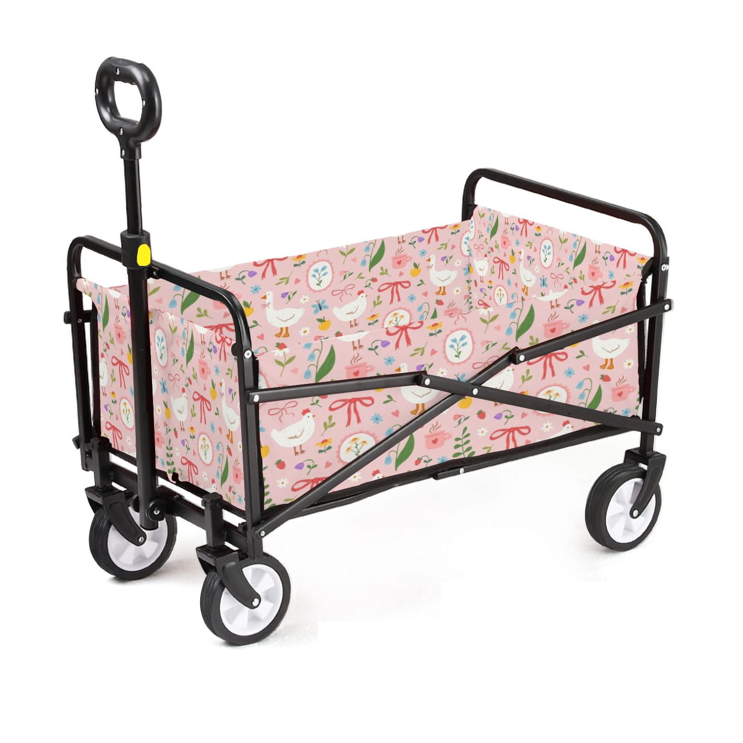 Outdoor Collapsible Wagon Cute seamless hand drawn flowers bows goose ...