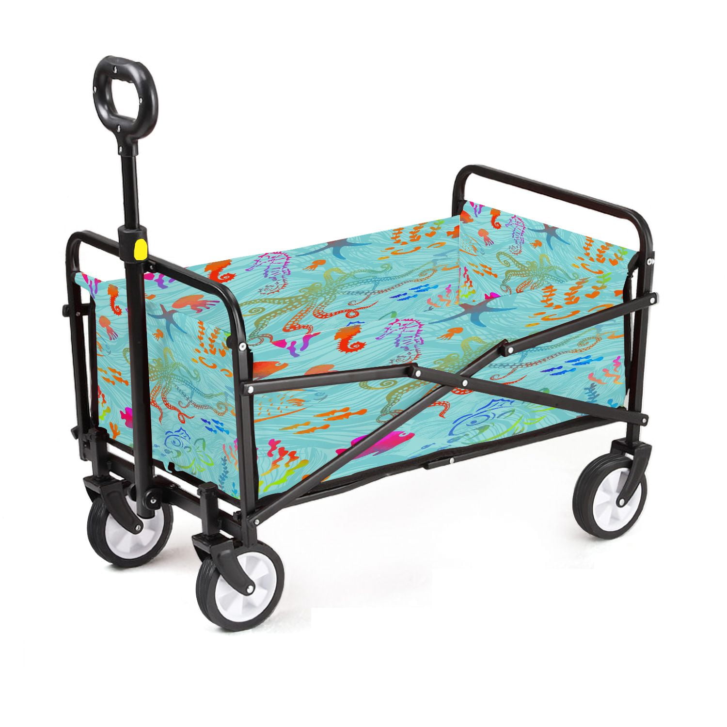 Outdoor Collapsible Wagon Cute summer sea seamless pattern seaweed ...