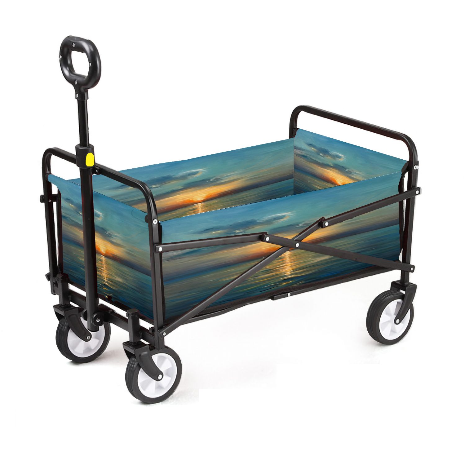 Outdoor Collapsible Wagon Drawing bright sunset sunrise sea Picture ...