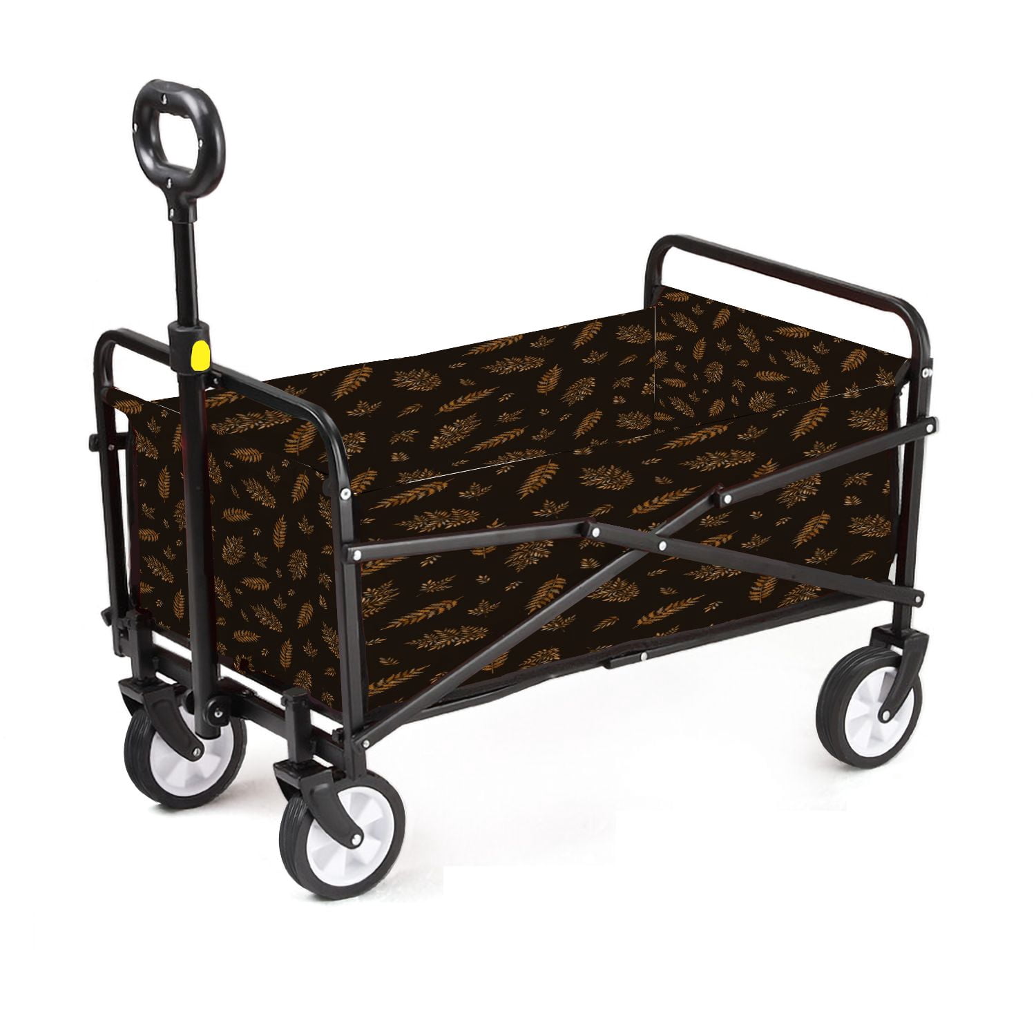 Outdoor Collapsible Wagon Floral Seamless Ocher fern leaf Watercolor ...