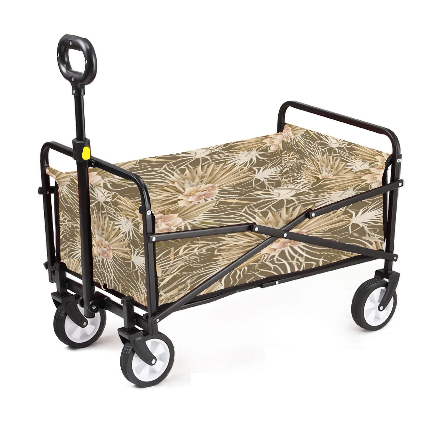 Outdoor Collapsible Wagon Floral seamless golden dried Palm leaves pink ...