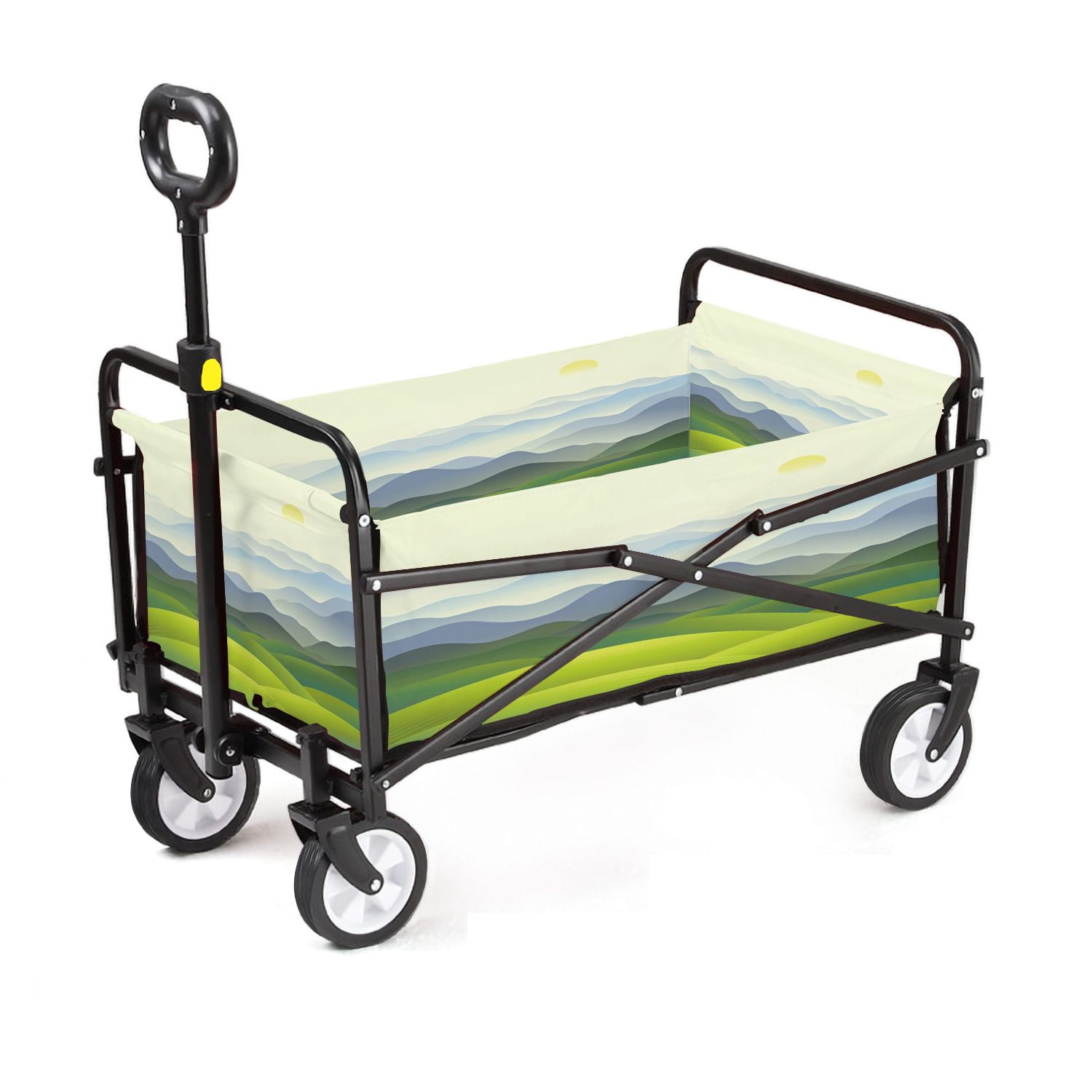 Outdoor Collapsible Wagon Hilly landscape panorama mountain ranges ...