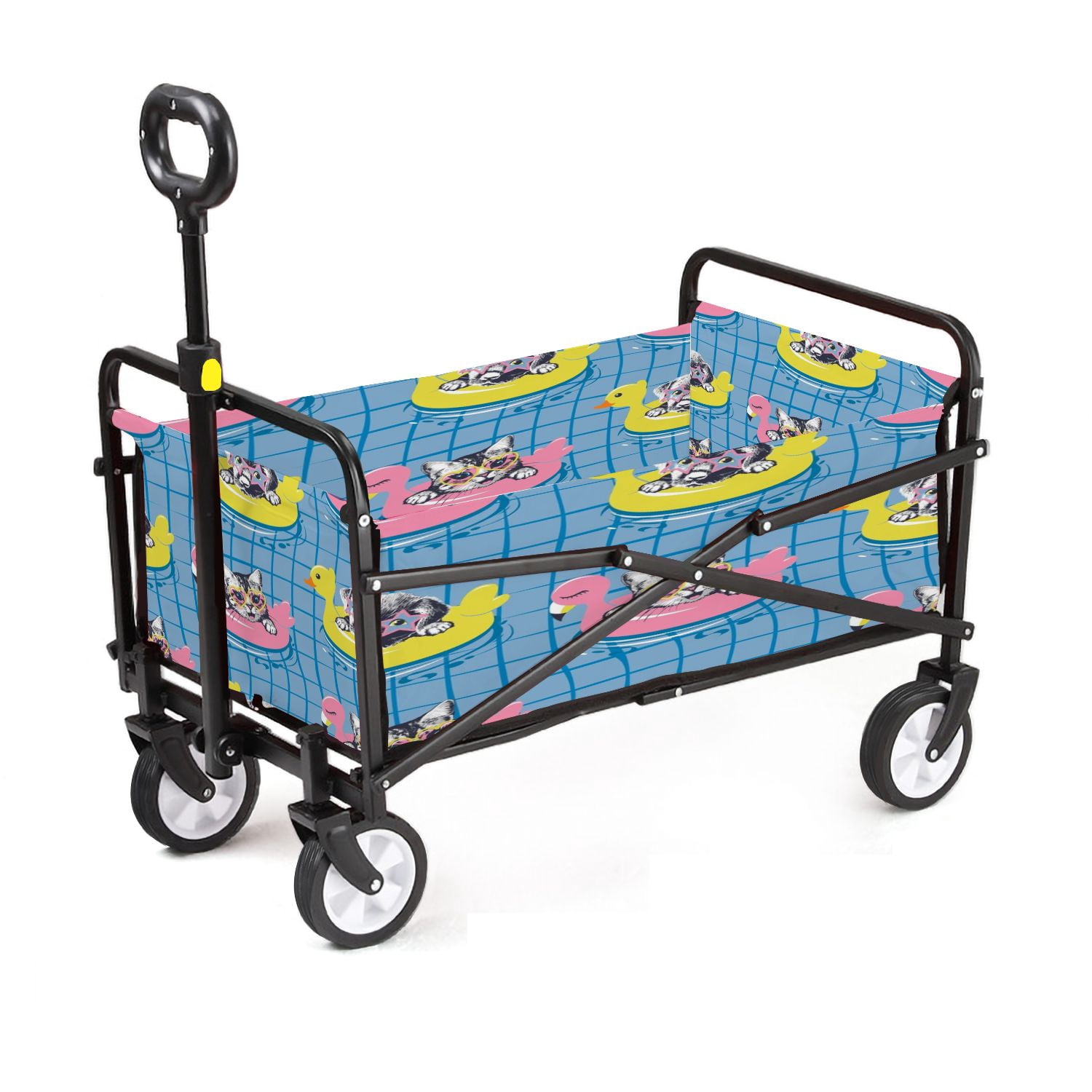 Outdoor Collapsible Wagon Kitten puppy sunglasses floats pool pink ...