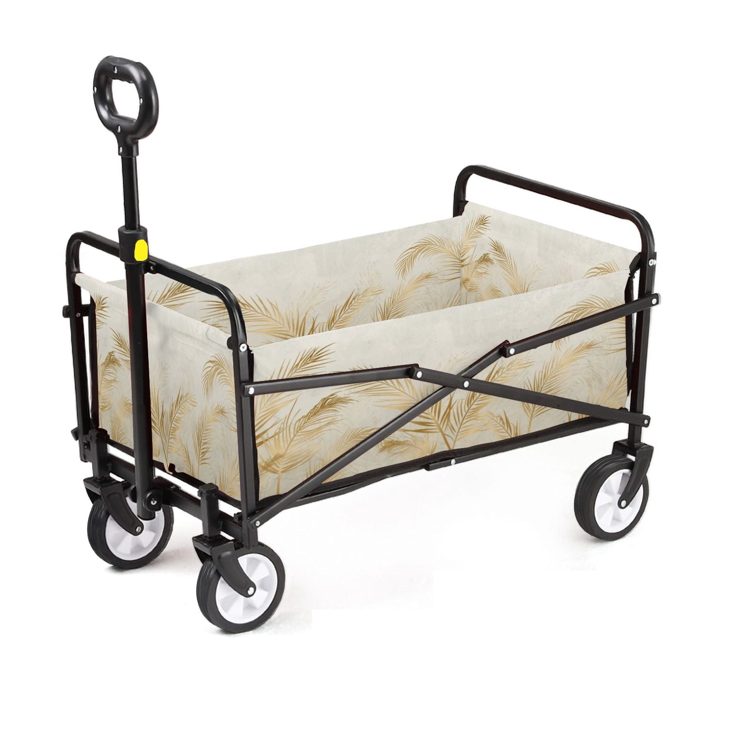Outdoor Collapsible Wagon Luxurious golden tropical leaves white ...