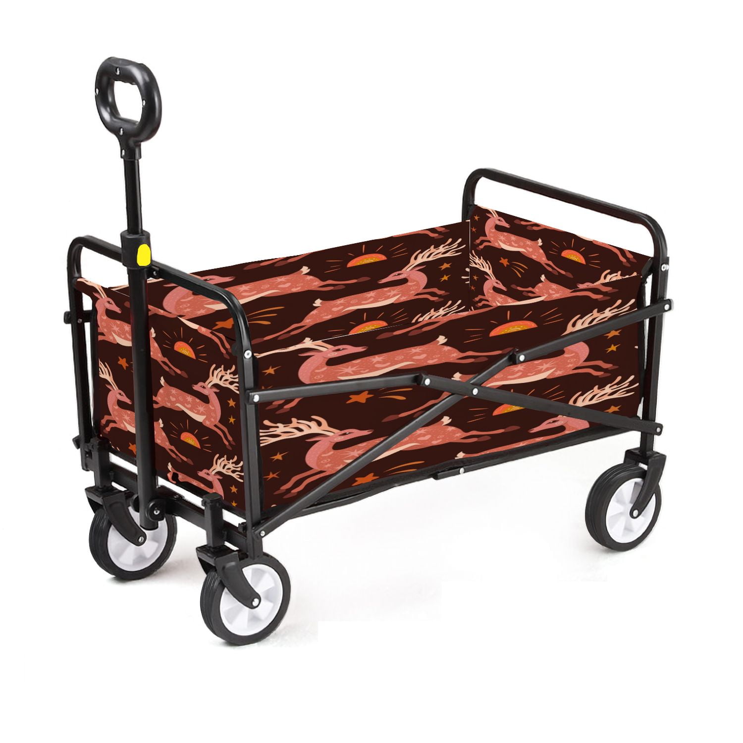 Outdoor Collapsible Wagon Magical cartoon pattern deer sun Camping ...