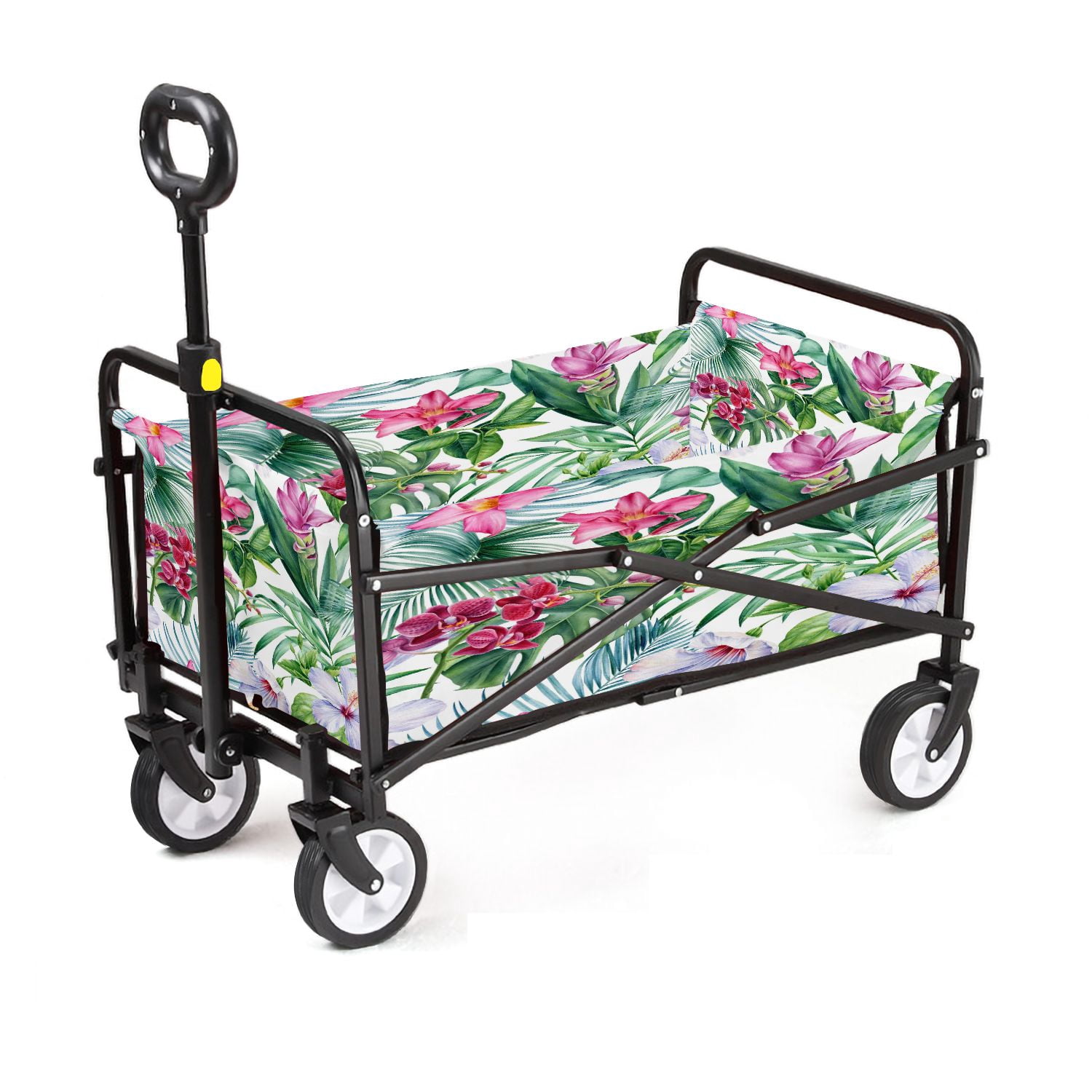 Outdoor Collapsible Wagon Palm leaves tropical flowers orchid hibiscus ...