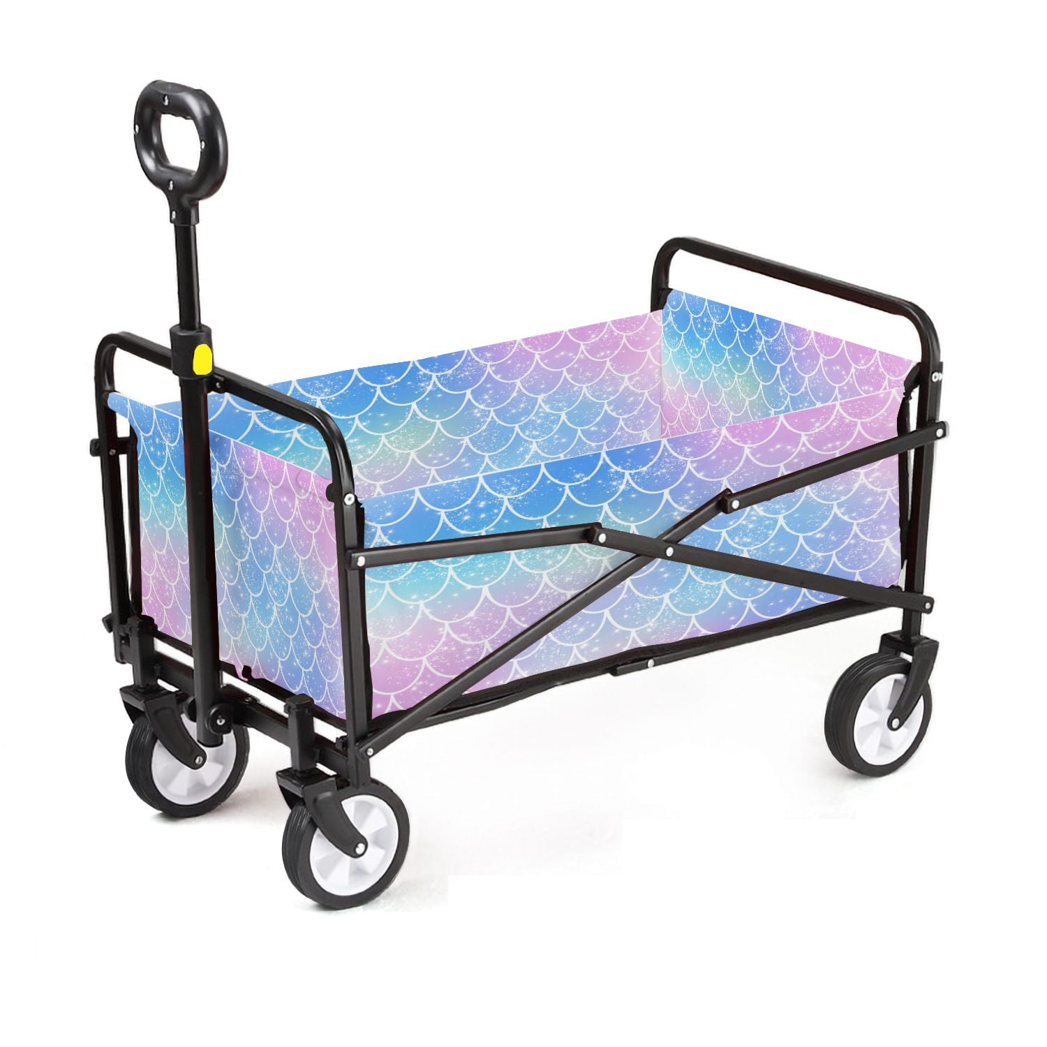 Outdoor Collapsible Wagon Pink blue green mermaid scales Watercolor ...