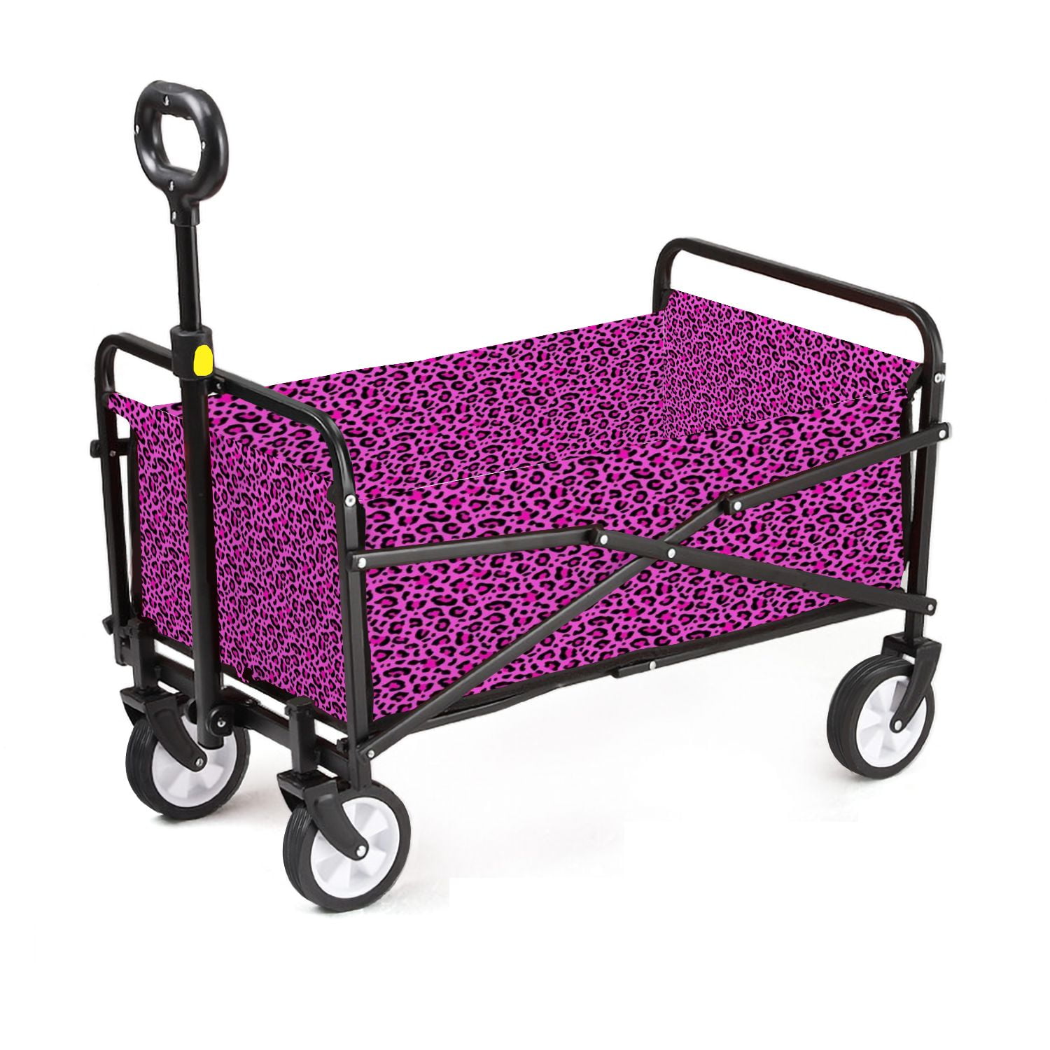 Outdoor Collapsible Wagon Pink leopard print Flashy eye catching animal ...