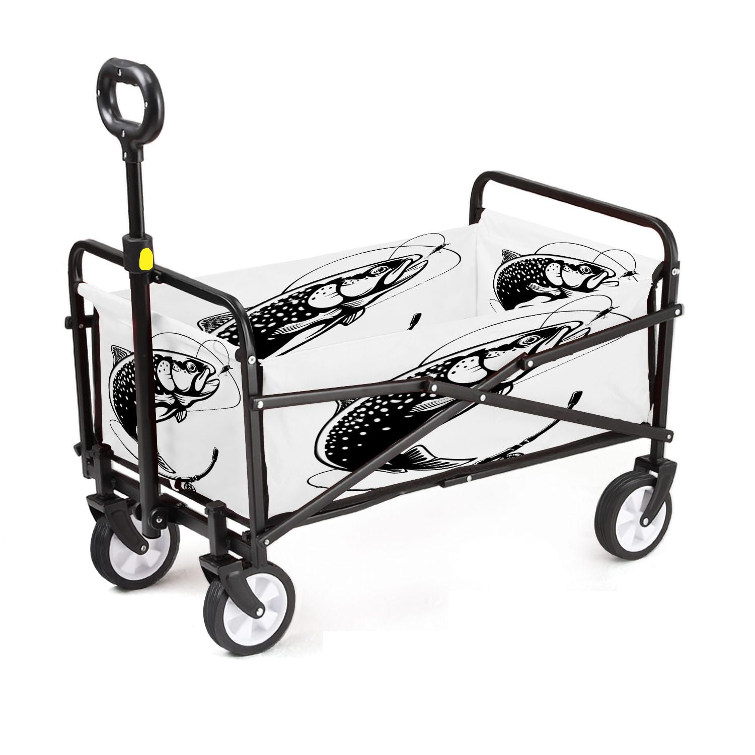 Outdoor Collapsible Wagon Rainbow trout fish jumping out water Salmon ...