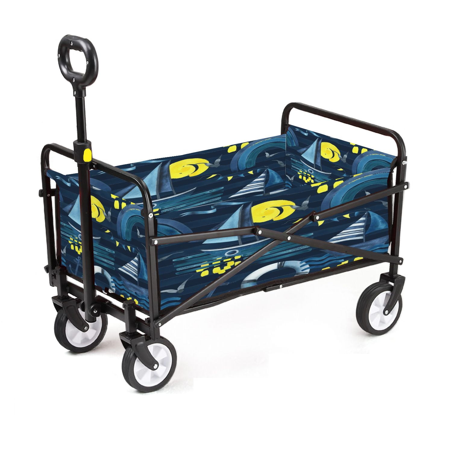 Outdoor Collapsible Wagon Sailing blue boats ribbon floating water ...