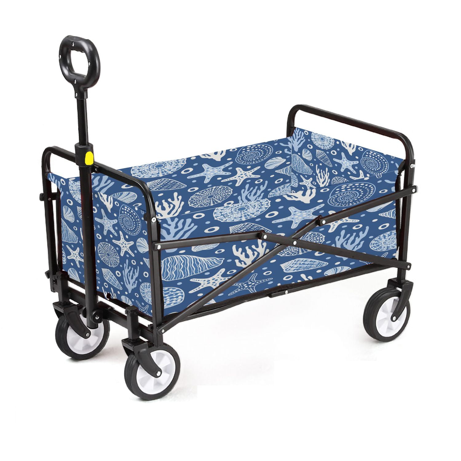 Outdoor Collapsible Wagon Sea bottom seamless pattern Summer beach hand ...