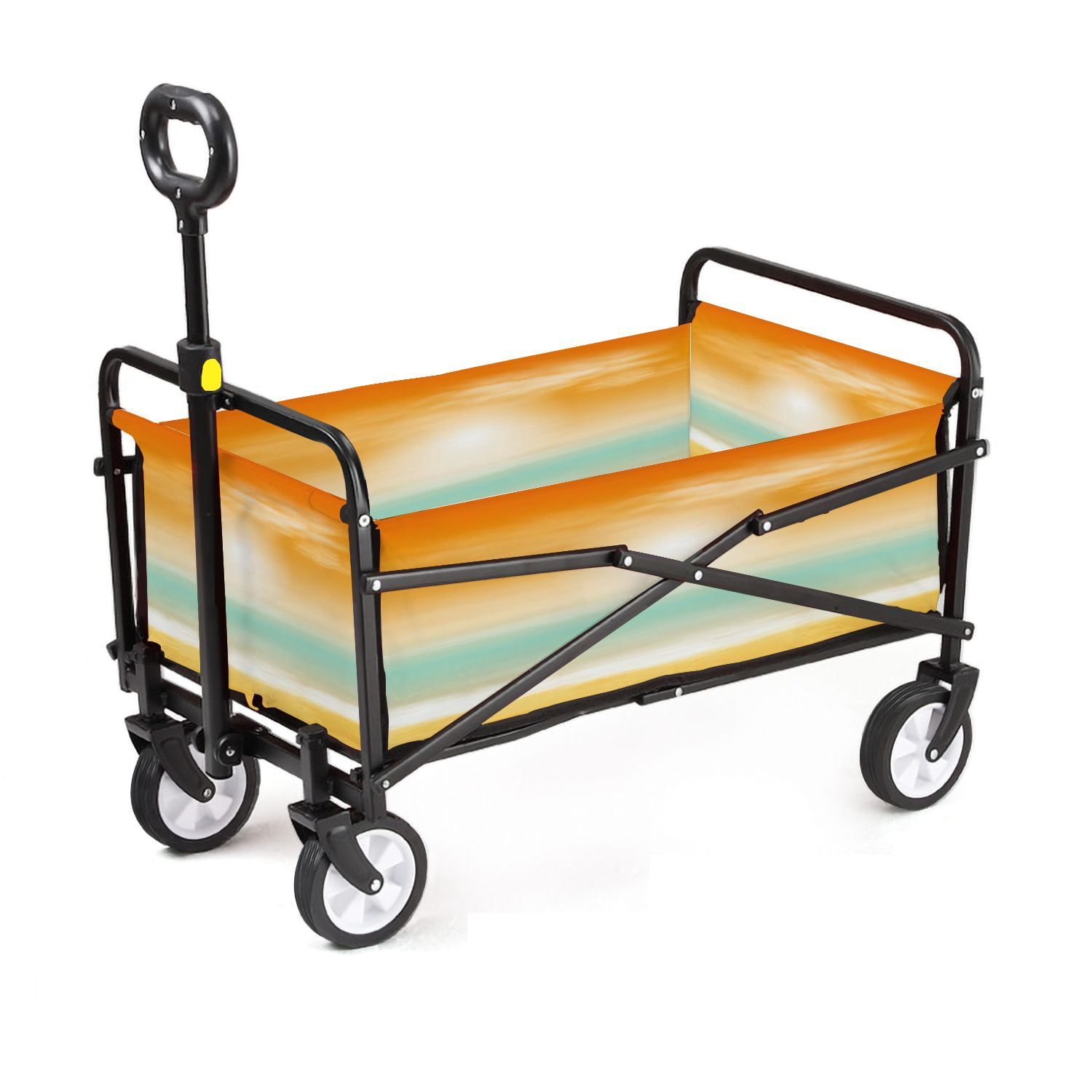 Outdoor Collapsible Wagon Sea sunset Camping Garden Cart Heavy Duty ...
