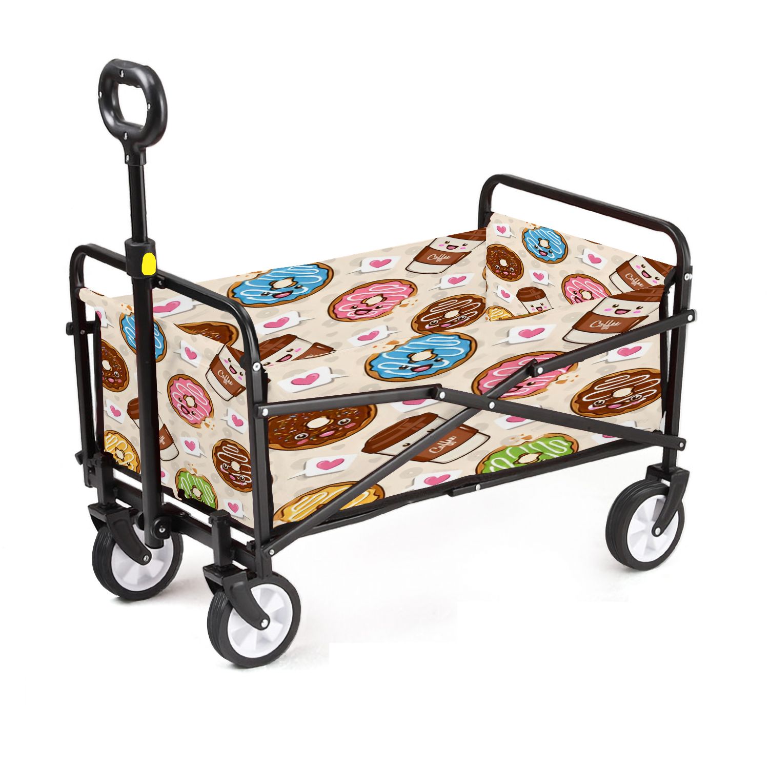 Outdoor Collapsible Wagon Seamless Pattern Donut Coffee Cup Cute ...