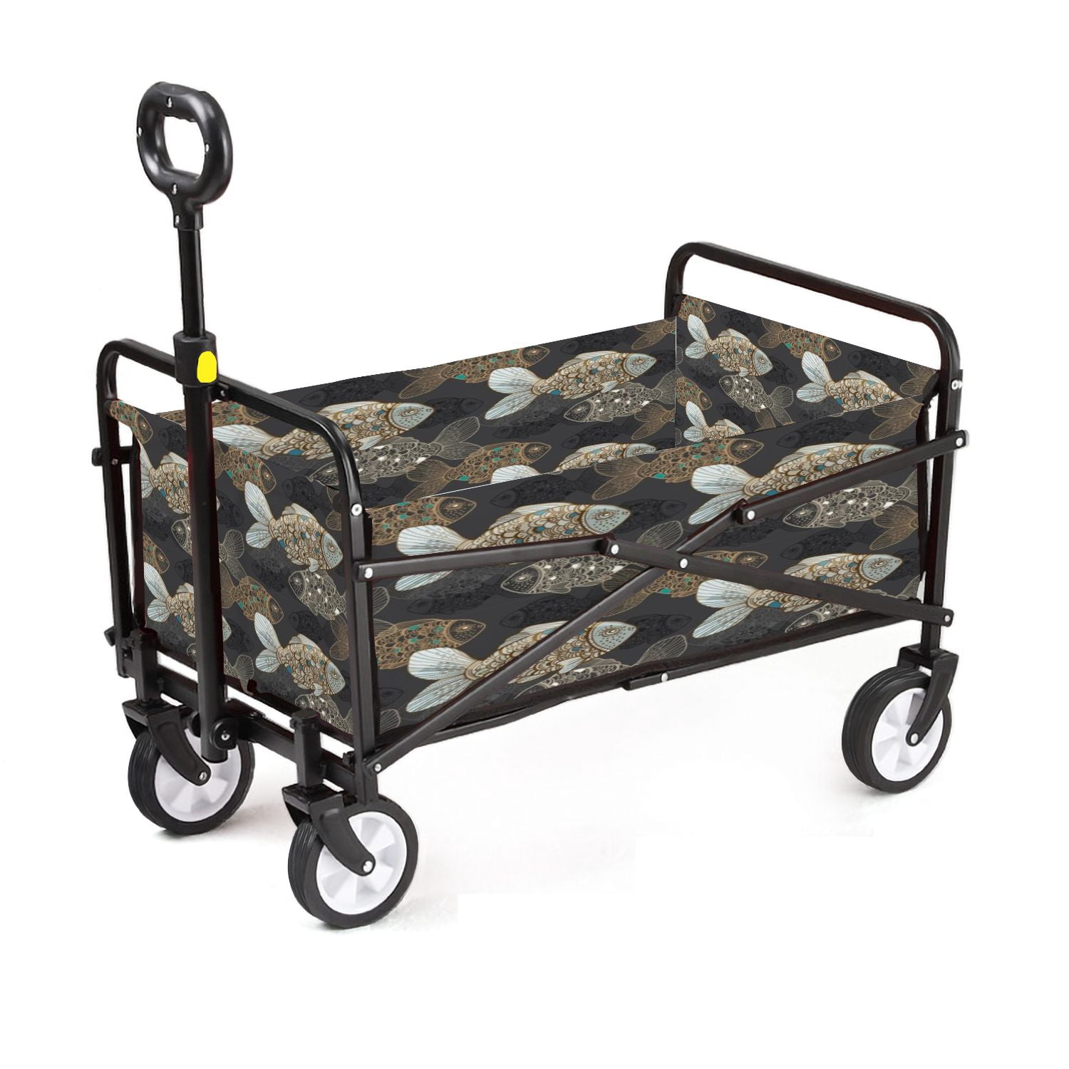 Outdoor Collapsible Wagon Seamless fish for Design Camping Garden Cart ...